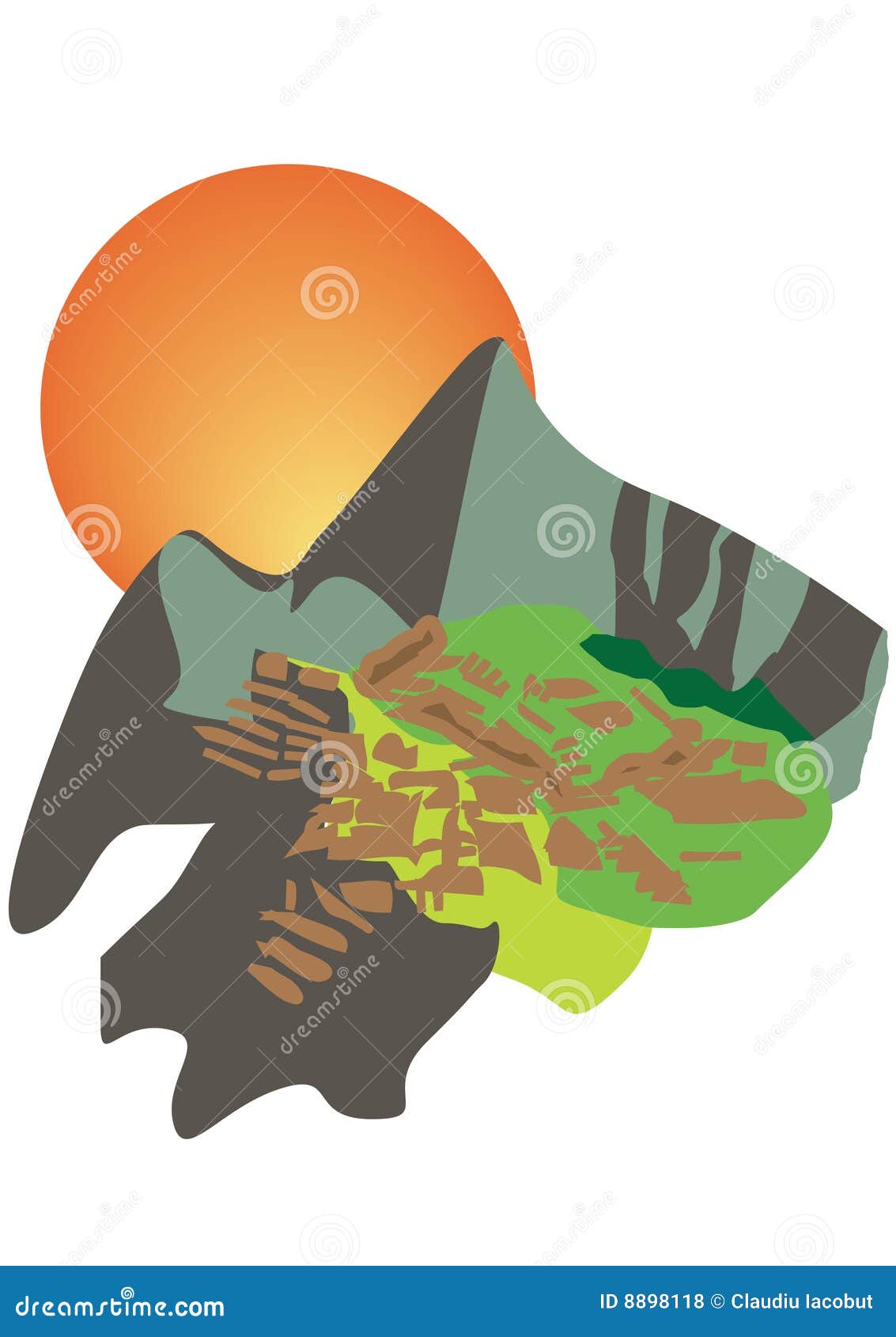 Machu Picchu de Perú ilustración del vector. Ilustración de masivo ...