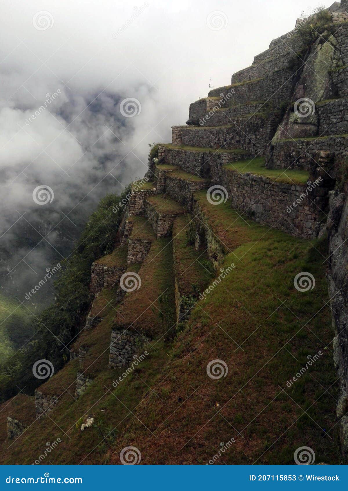 Machu Picchu Frames with a View of Huayna Picchu Sacred Valley in Peru ...