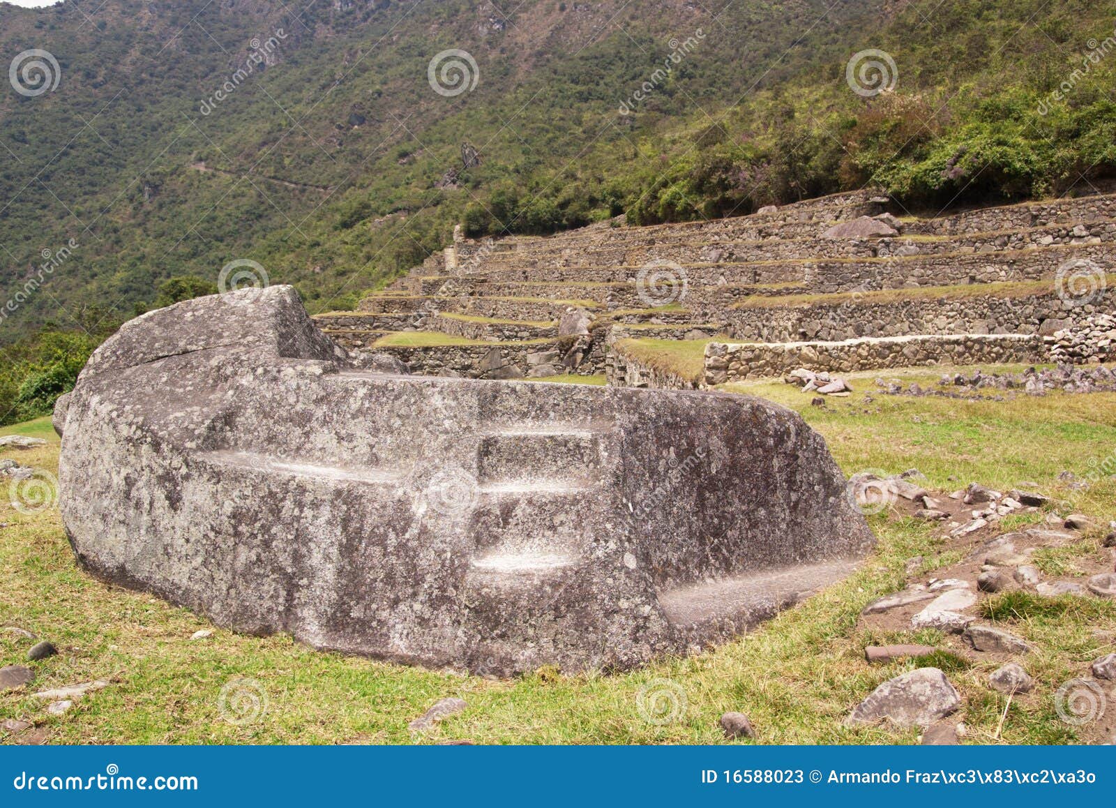 Machu Picchu Funerary Rock stock image. Image of cuzco - 16588023