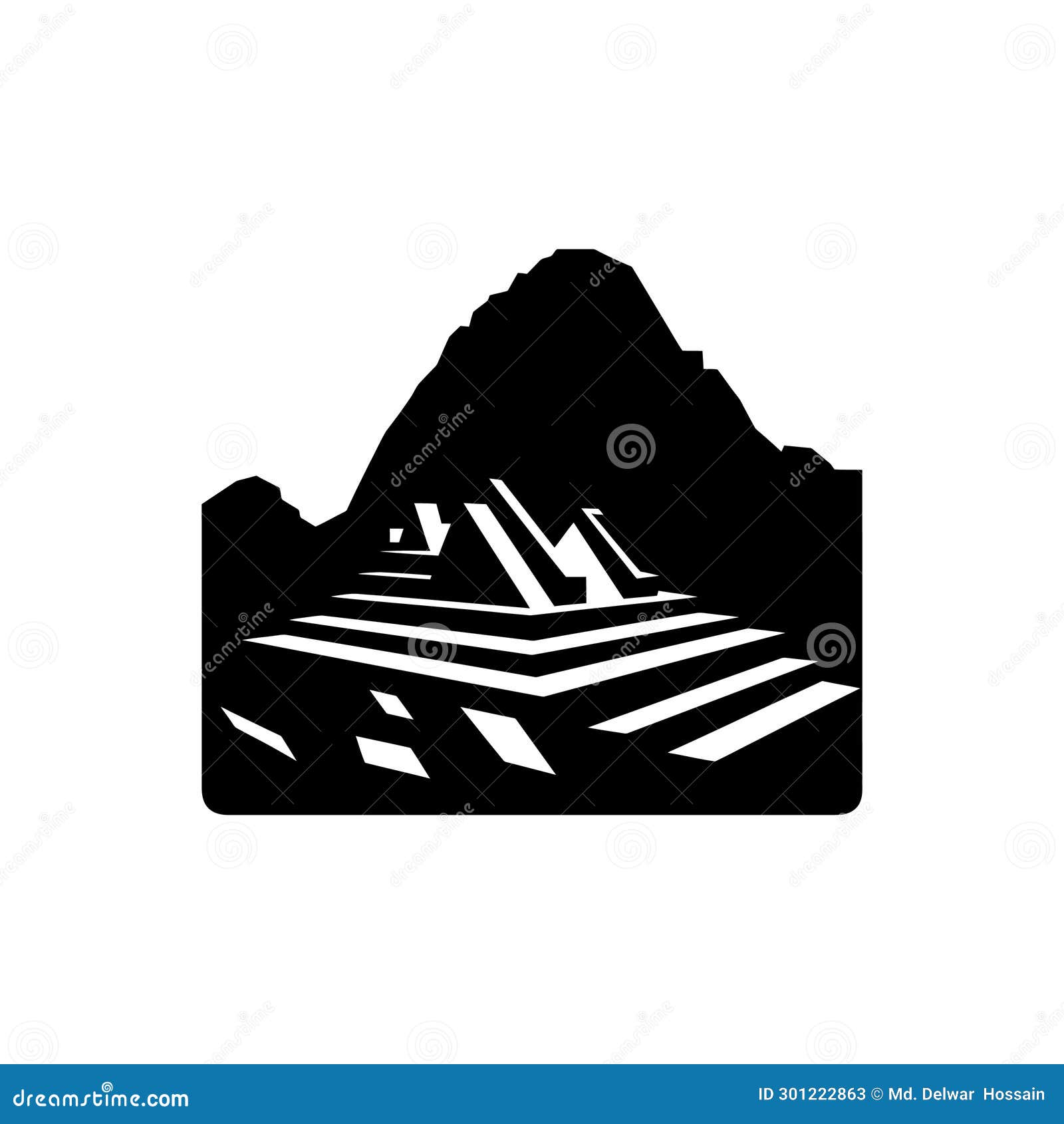 Machu Picchu icon stock illustration. Illustration of vector - 301222863