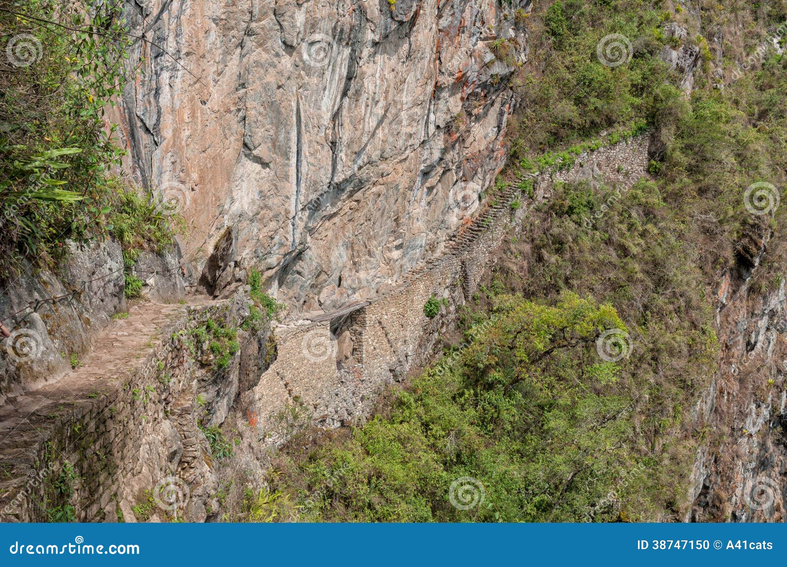 Machu Picchu the Inka Bridge Stock Photo - Image of landmark, incan ...