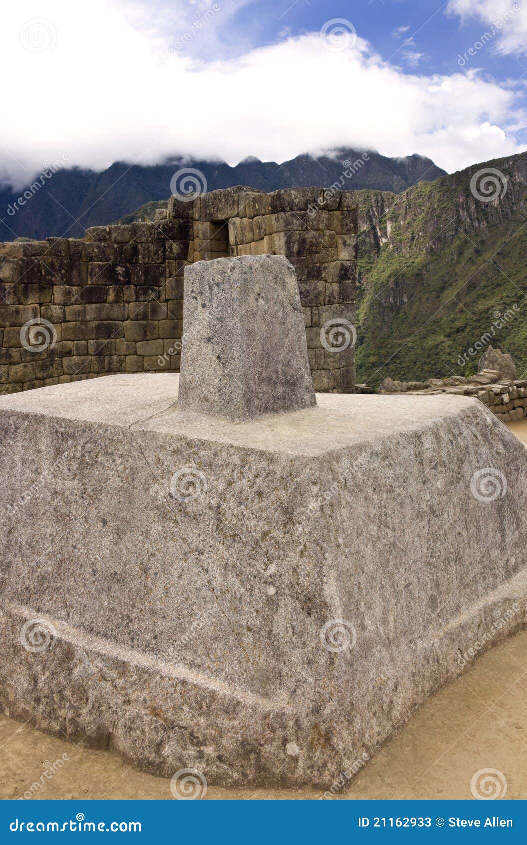 Machu Picchu - Intihuatana Stone - Peru Stock Image - Image of ...