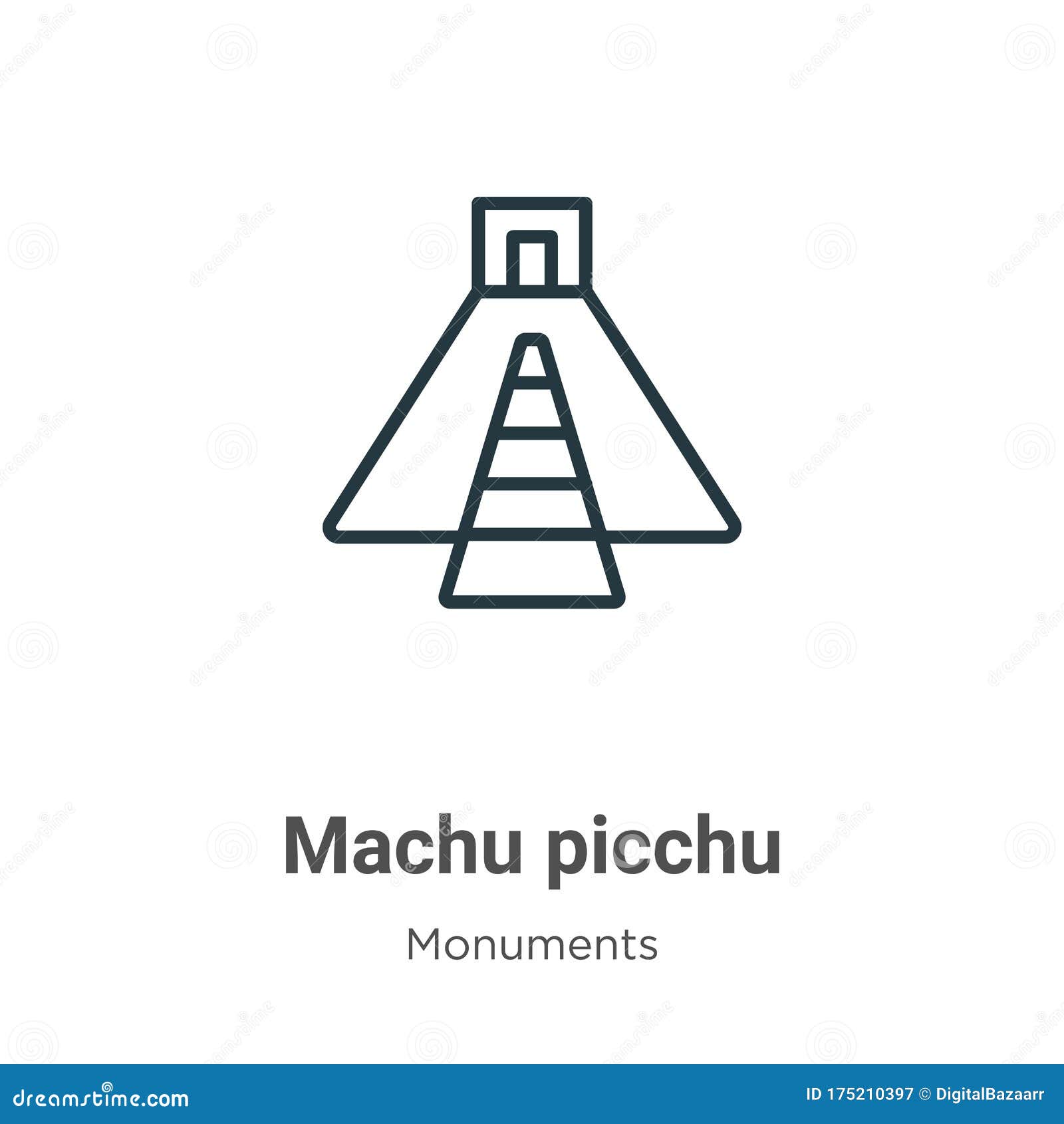 Machu Picchu Outline Vector Icon. Thin Line Black Machu Picchu Icon ...