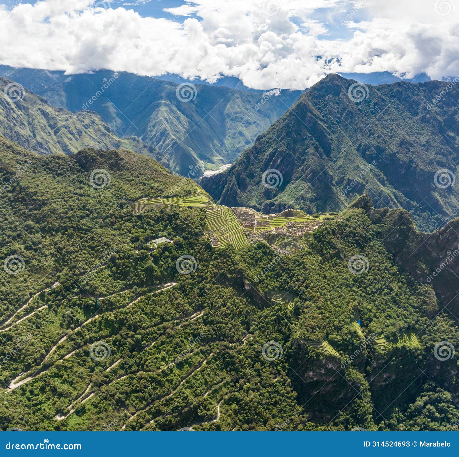 Machu Picchu, Peru. Aerial View Stock Image - Image of peruvian, city ...