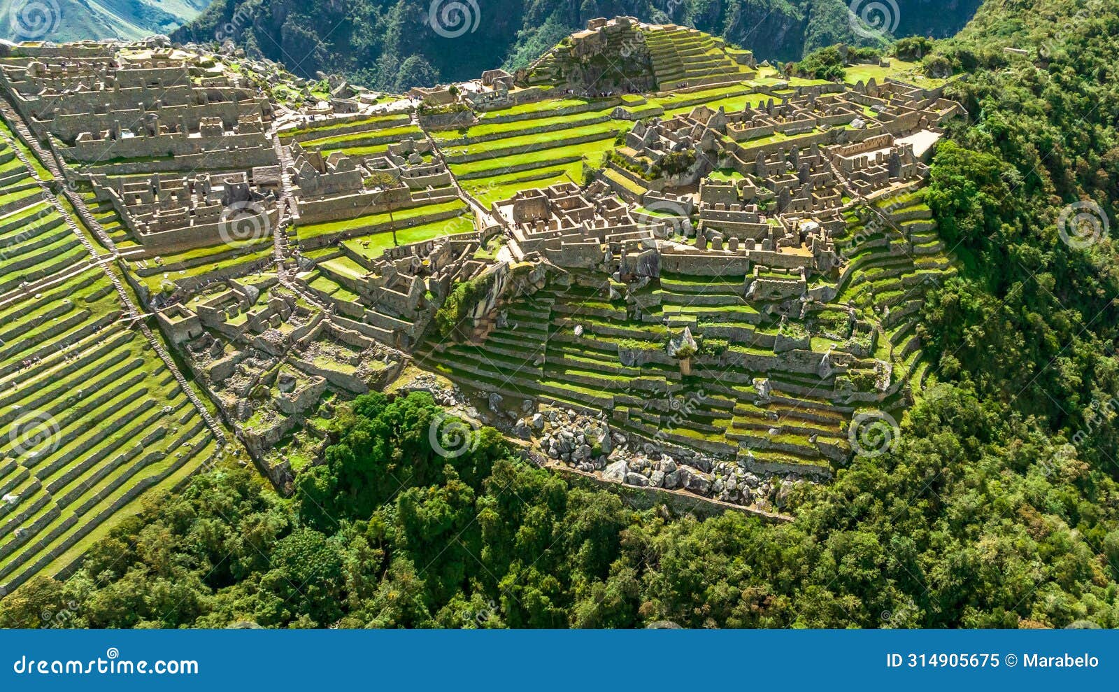 Machu Picchu, Peru. Aerial View Stock Image - Image of city, culture ...