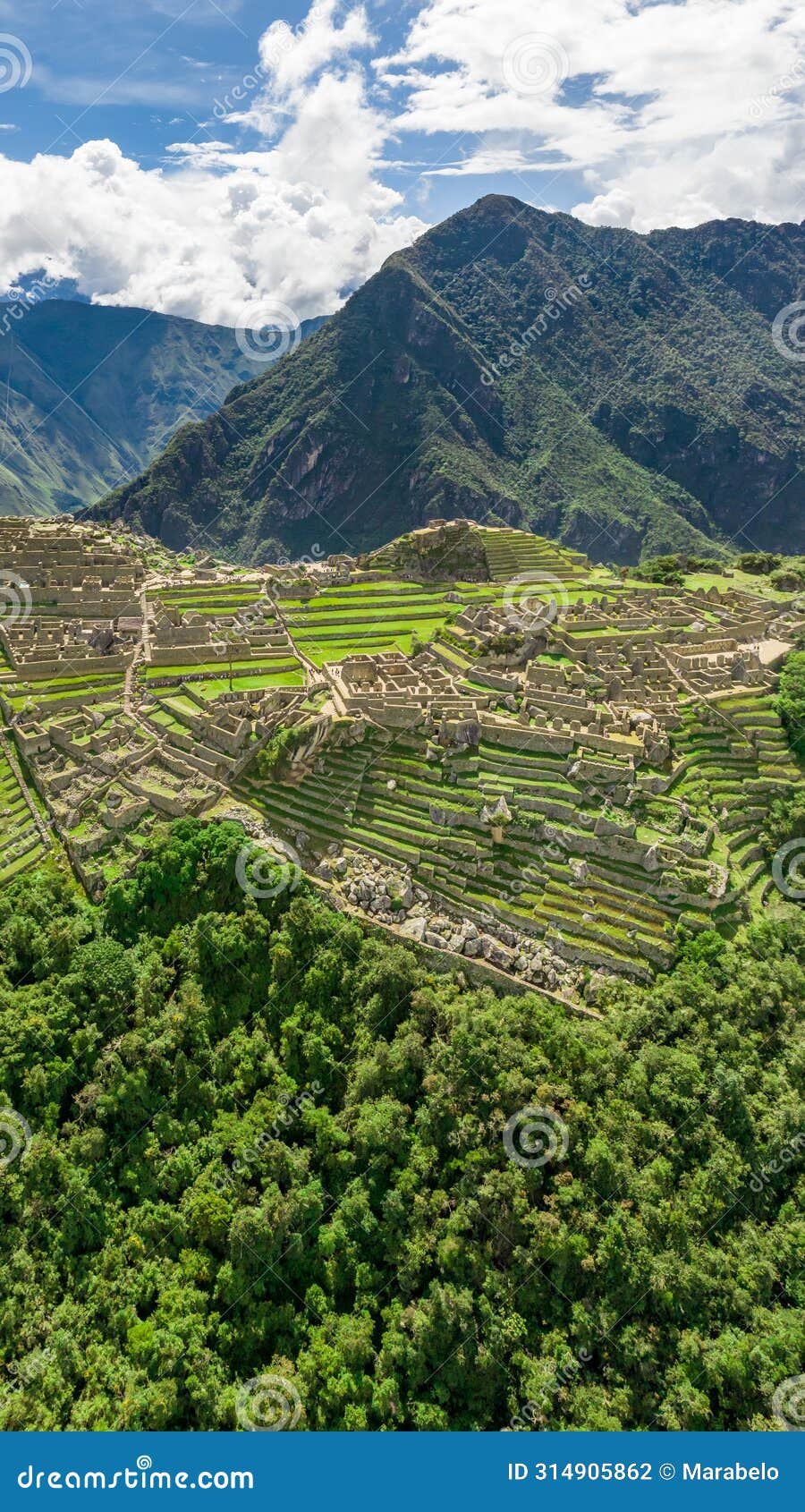 Machu Picchu, Peru. Aerial View Stock Photo - Image of drone, pichu ...