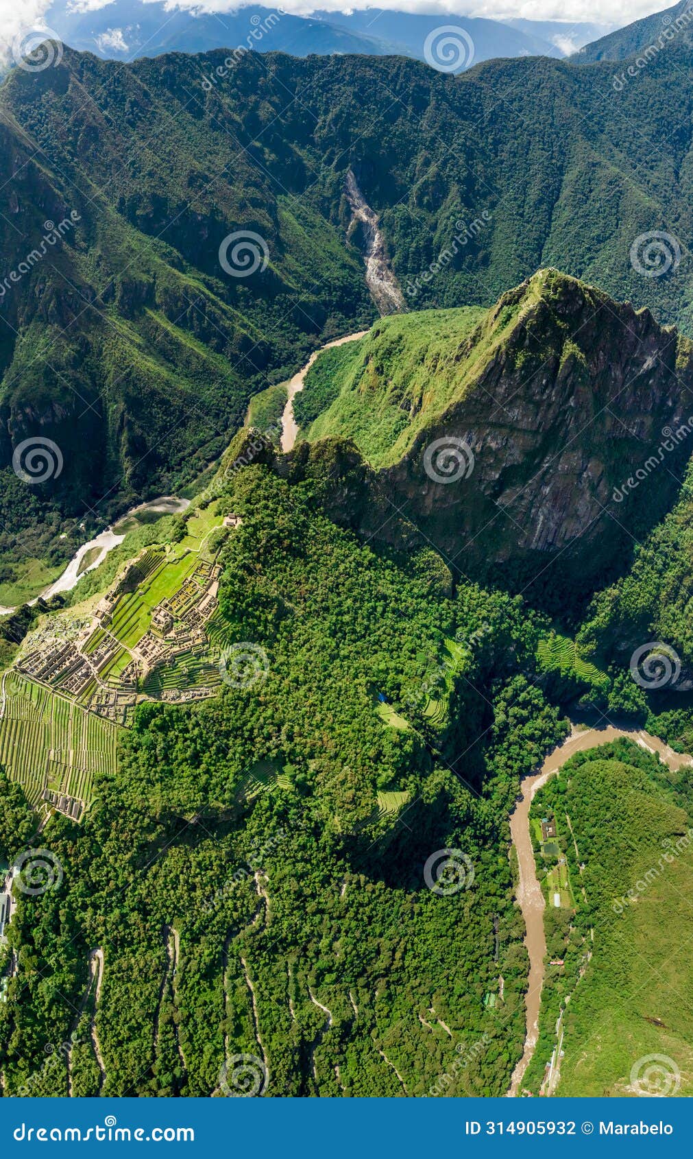 Machu Picchu, Peru. Aerial View Stock Photo - Image of cuzco, ancient ...