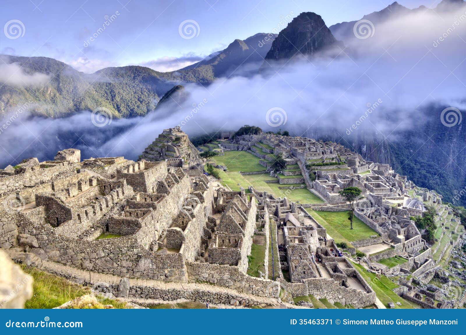 Machu Picchu, Peru - Inca Temple Of The Sun Inti Watana, Or Intiwatana ...