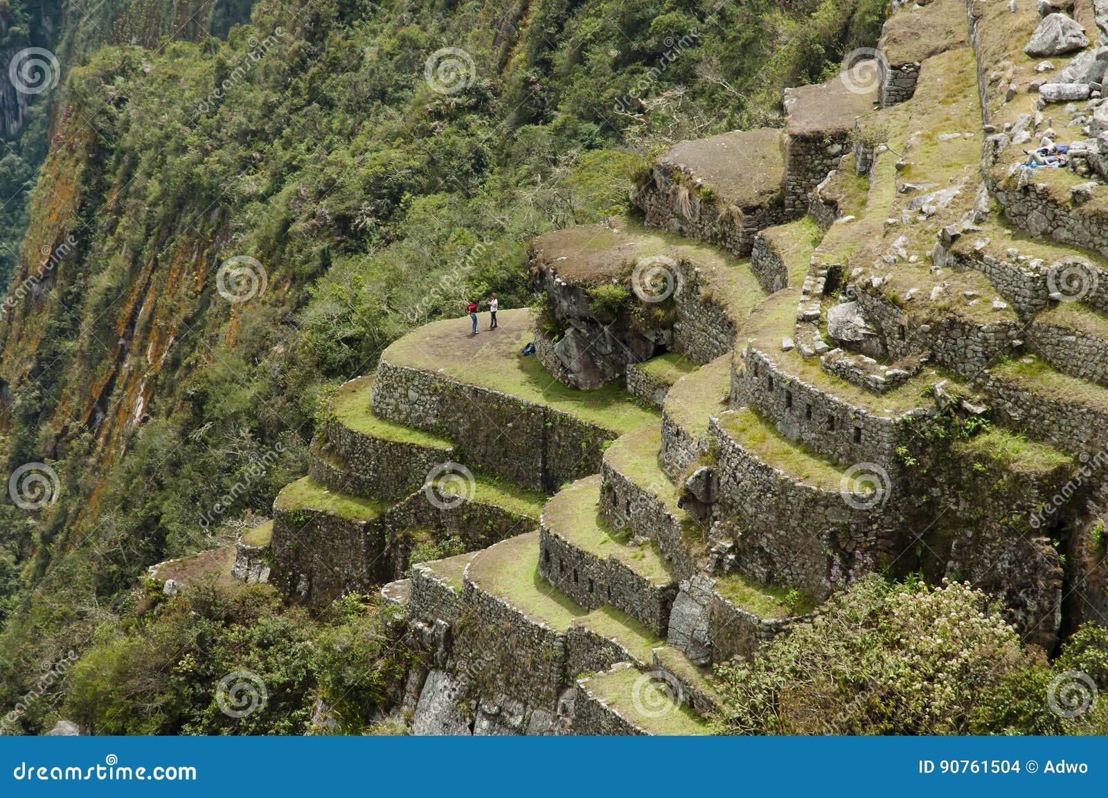 Machu Picchu Steep Terraces - Peru Editorial Stock Image - Image of ...