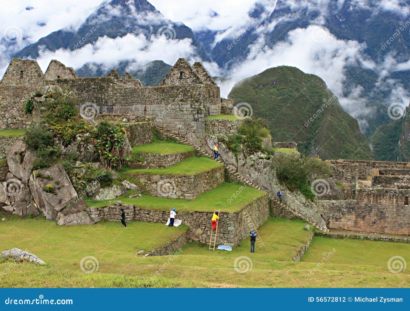 Machu Picchu Stonework stock photo. Image of america - 56572812
