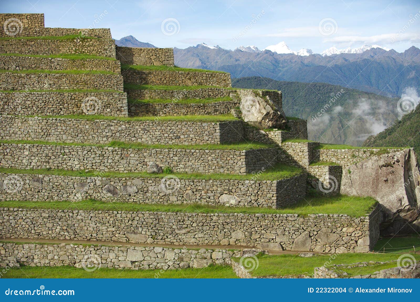 Machu Picchu terraces stock photo. Image of grass, tree - 22322004