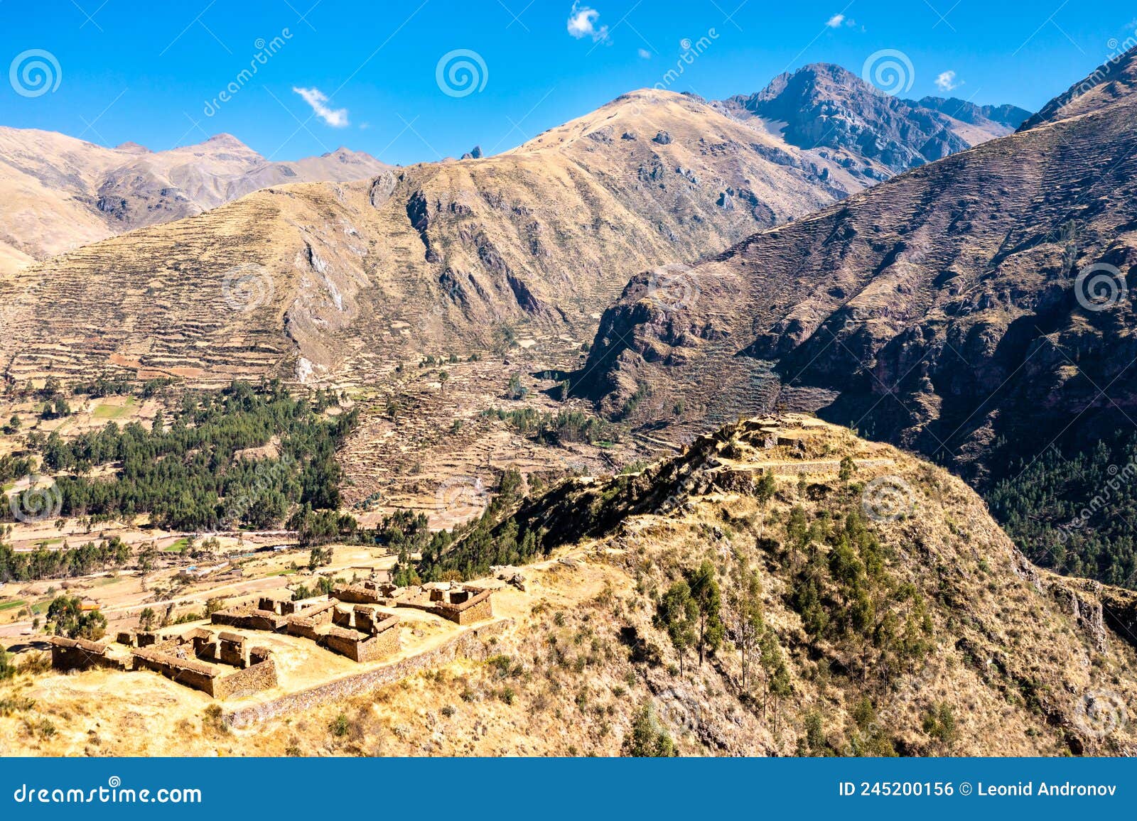 Machu Pitumarca Ancient Inca Town In Peru Stock Image | CartoonDealer ...