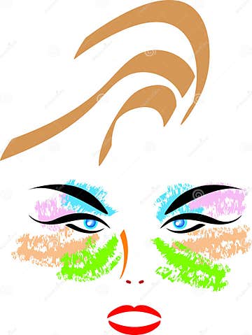 Mack up face stock vector. Illustration of glamorous - 13546396