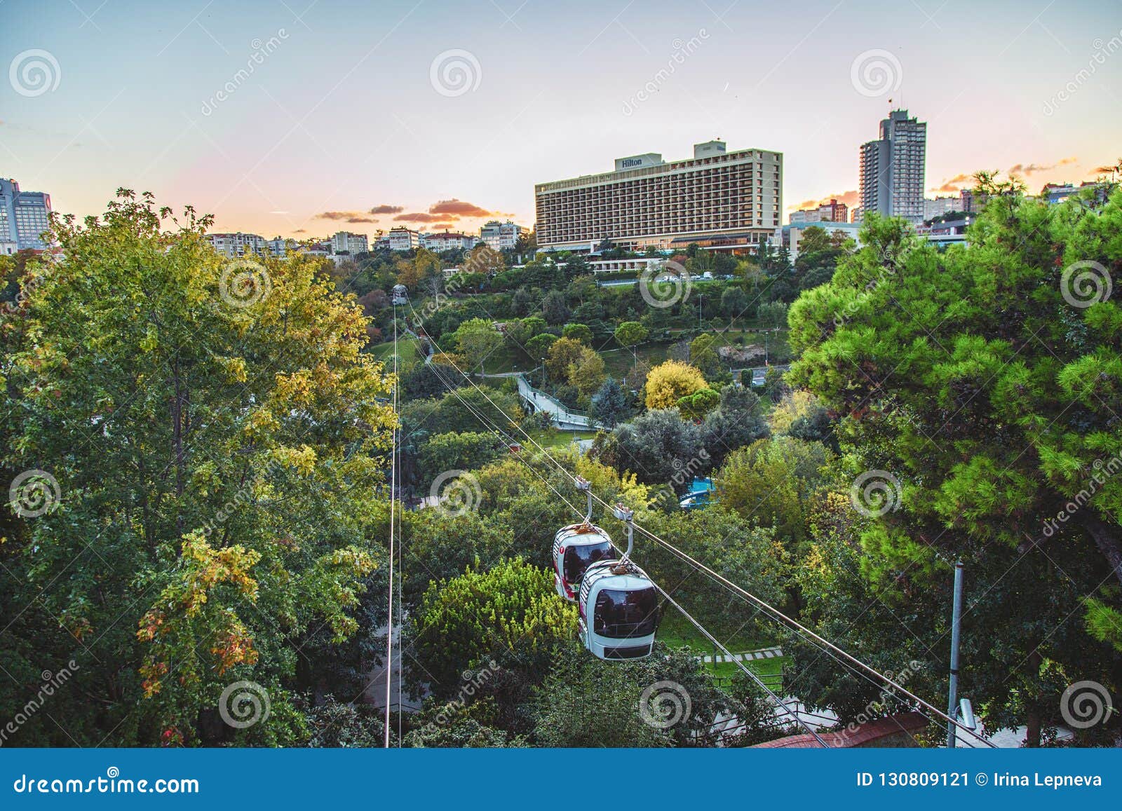 Macka Democracy Park with Cable Car on October Editorial Photo - Image ...