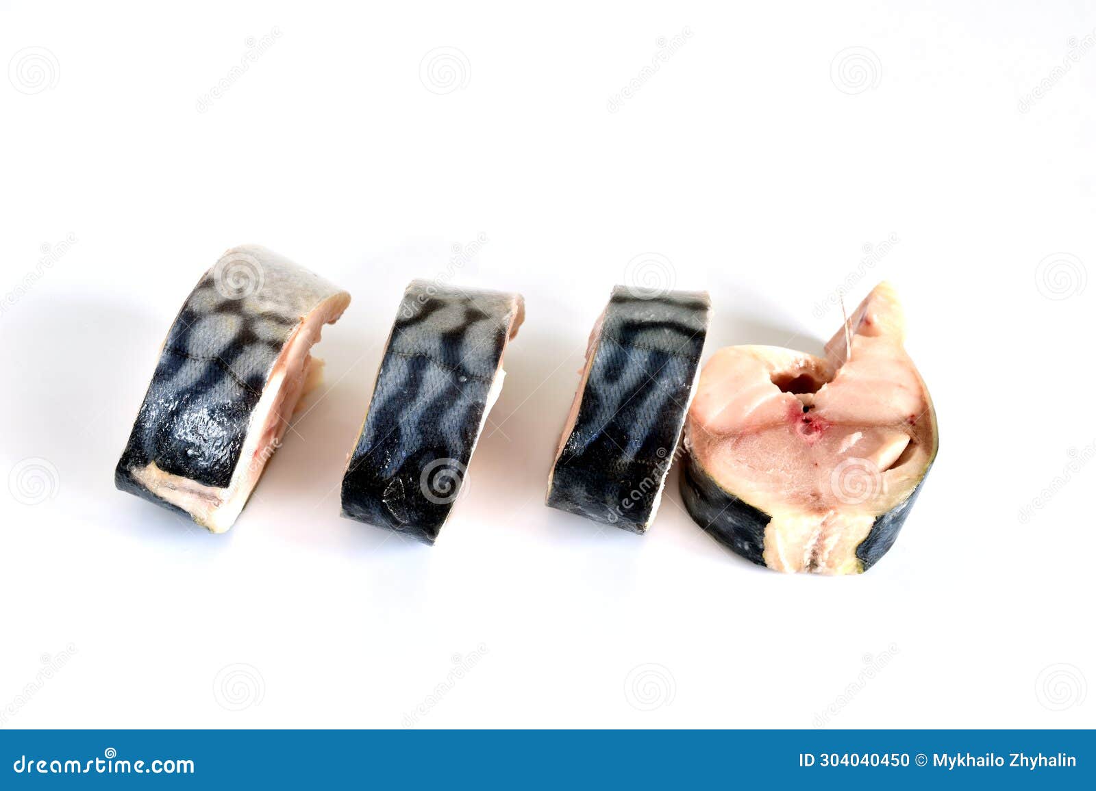 Mackerel Fish Cut into Pieces. Stock Photo - Image of cook, gourmet ...