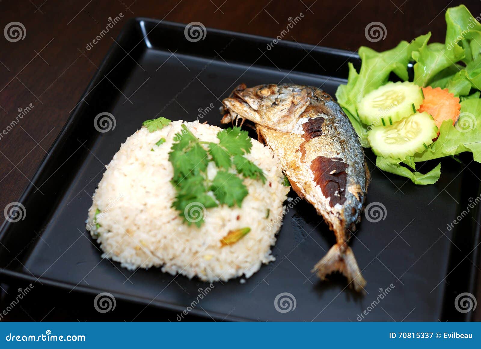Mackerel Fish rice stock image. Image of fish, vegetable - 70815337