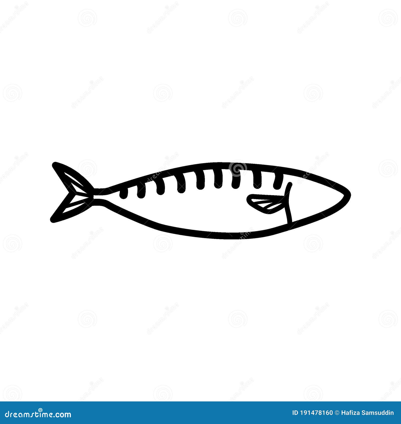 Mackerel Fish. Vector Illustration Decorative Design Stock Vector ...