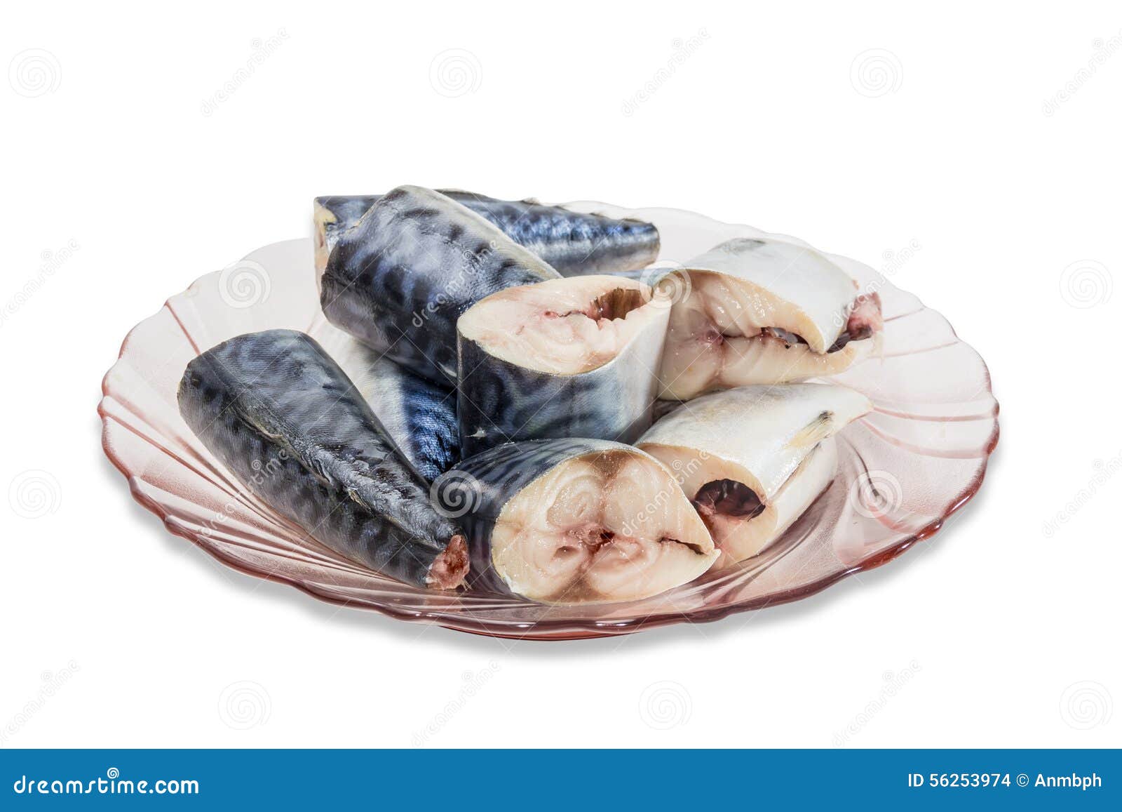 Mackerel on a plate stock photo. Image of dinnerware - 56253974