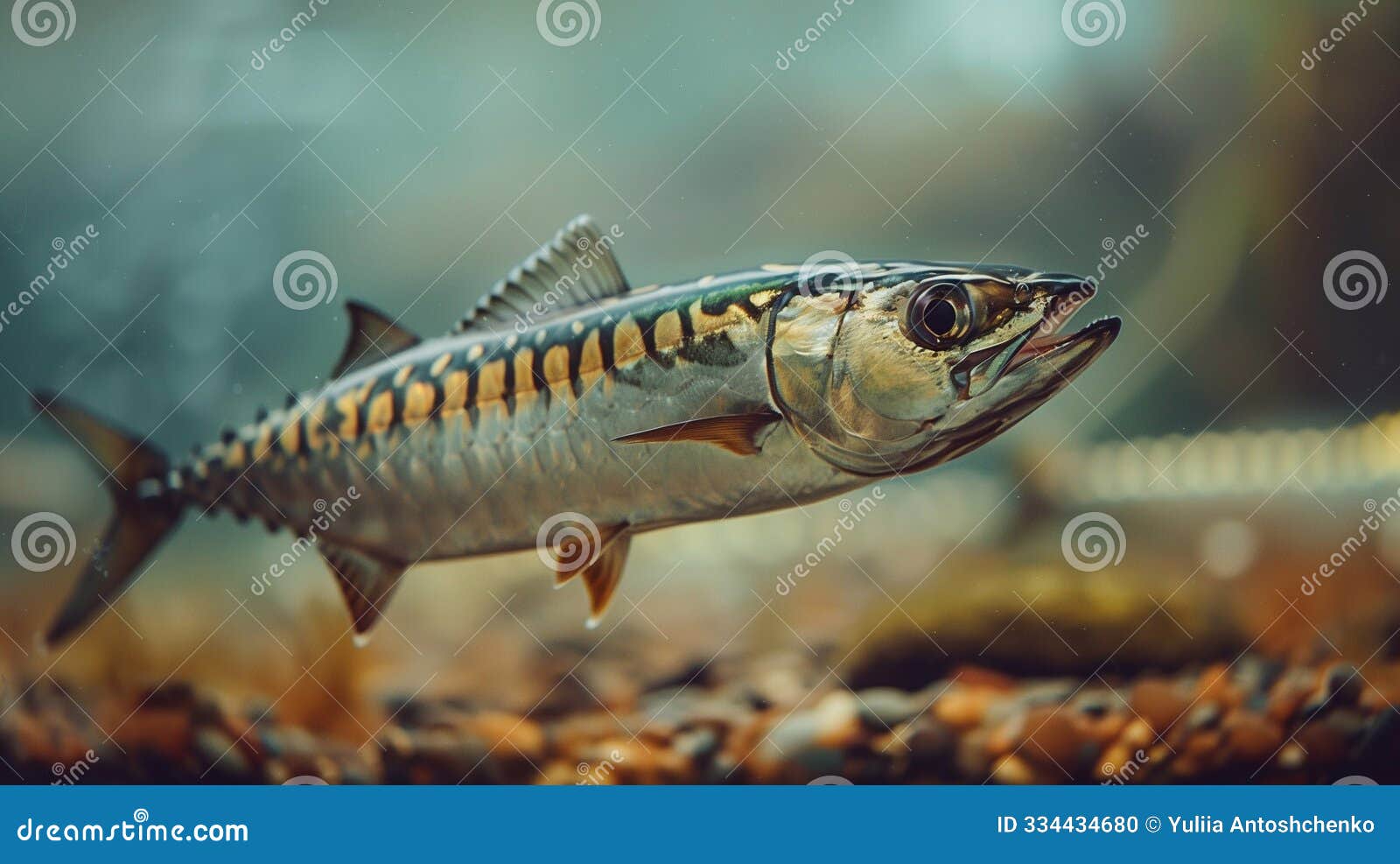 Mackerel in the Pond. Freshly Caught Fish Stock Illustration ...
