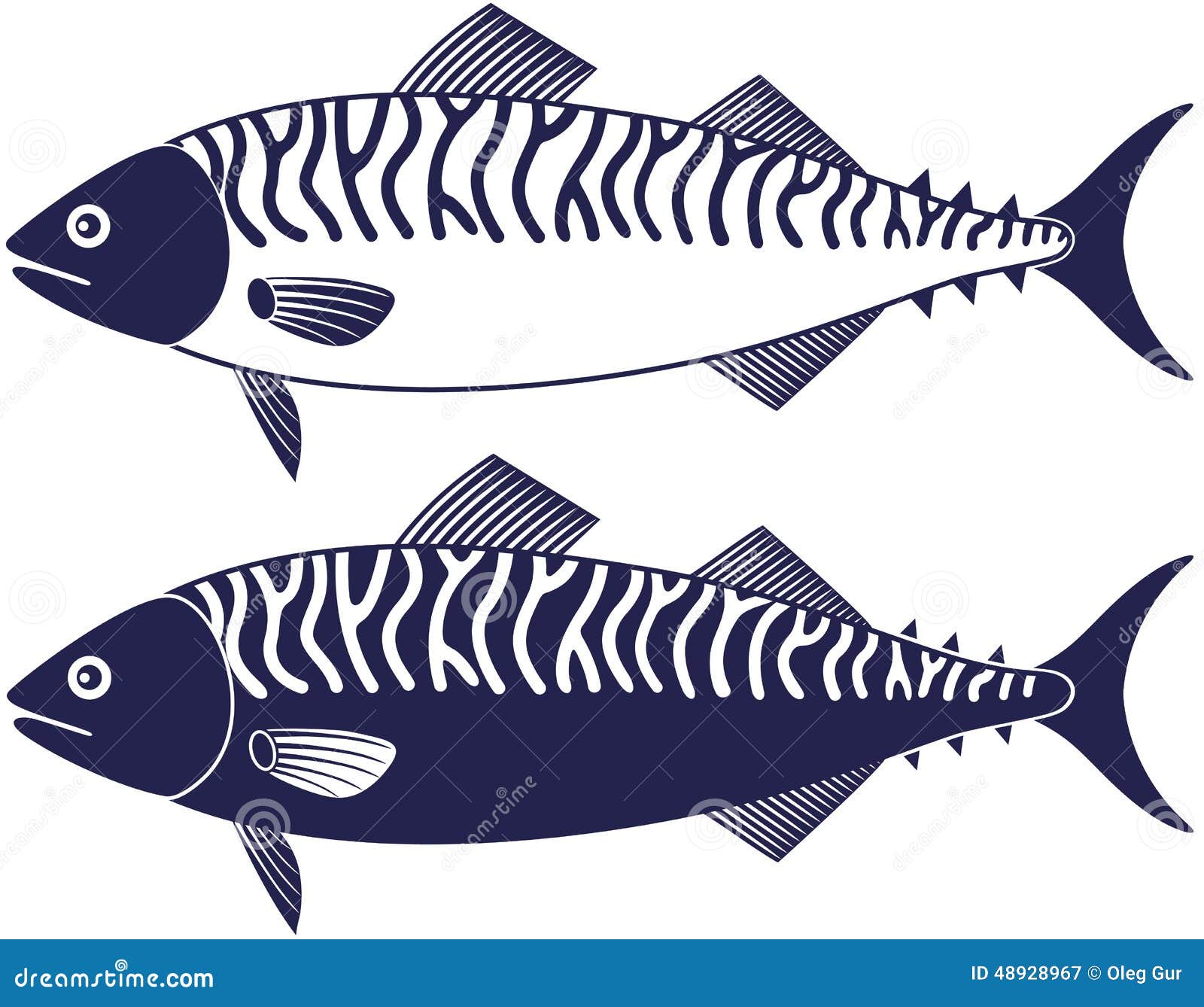 Mackerel stock vector. Illustration of isolate, abstract - 48928967