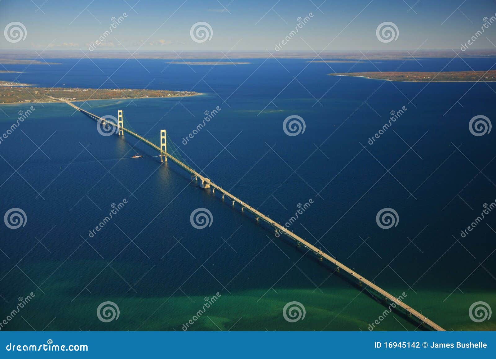 Mackinac bridge stock photo. Image of michigan, bridge - 16945142