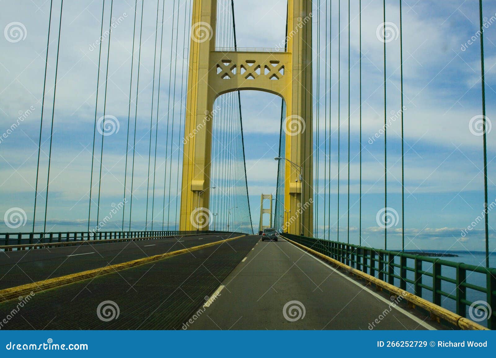 Mackinac Bridge Which Carries I-75 in Michigan Stock Image - Image of ...