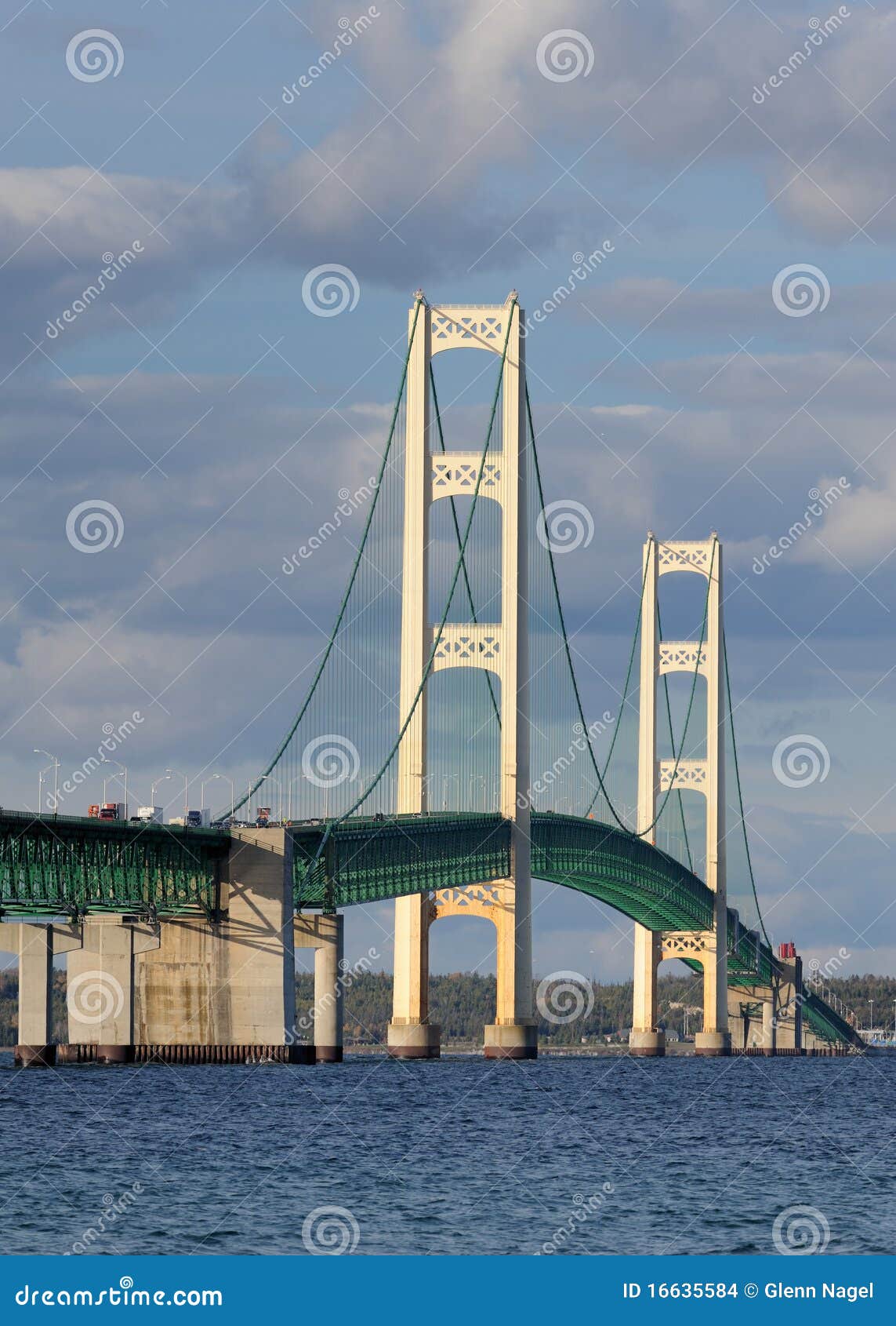 Mackinaw suspension bridge stock photo. Image of architecture - 16635584