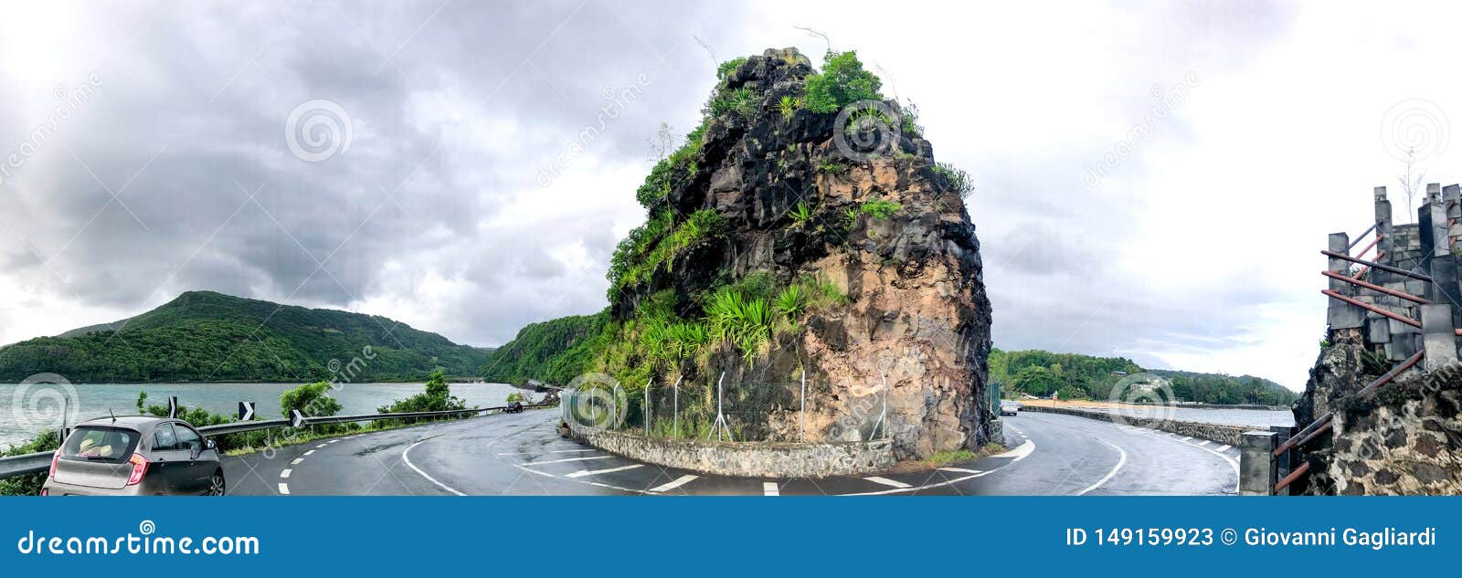 Maconde Viewpoint, Mauritius. Panoramic Aerial View on a Cloudy Day ...