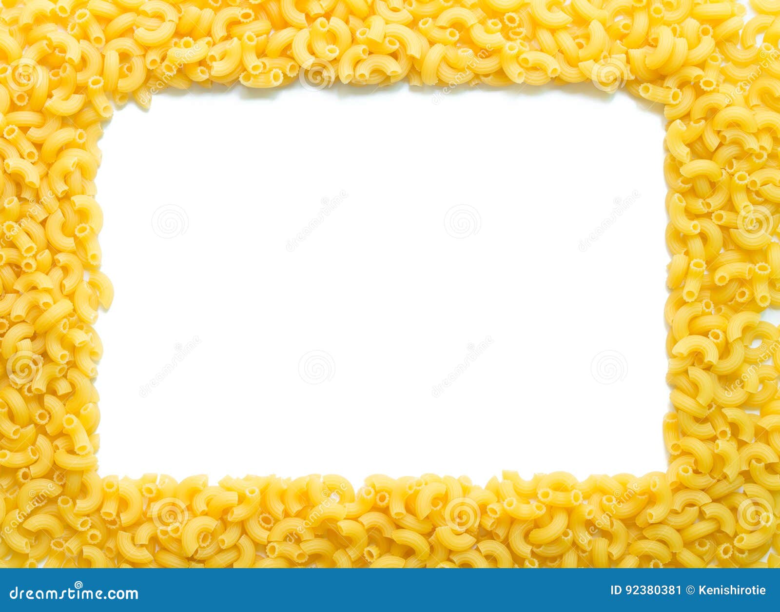 Macoroni pasta border stock image. Image of pasta, restaurant - 92380381