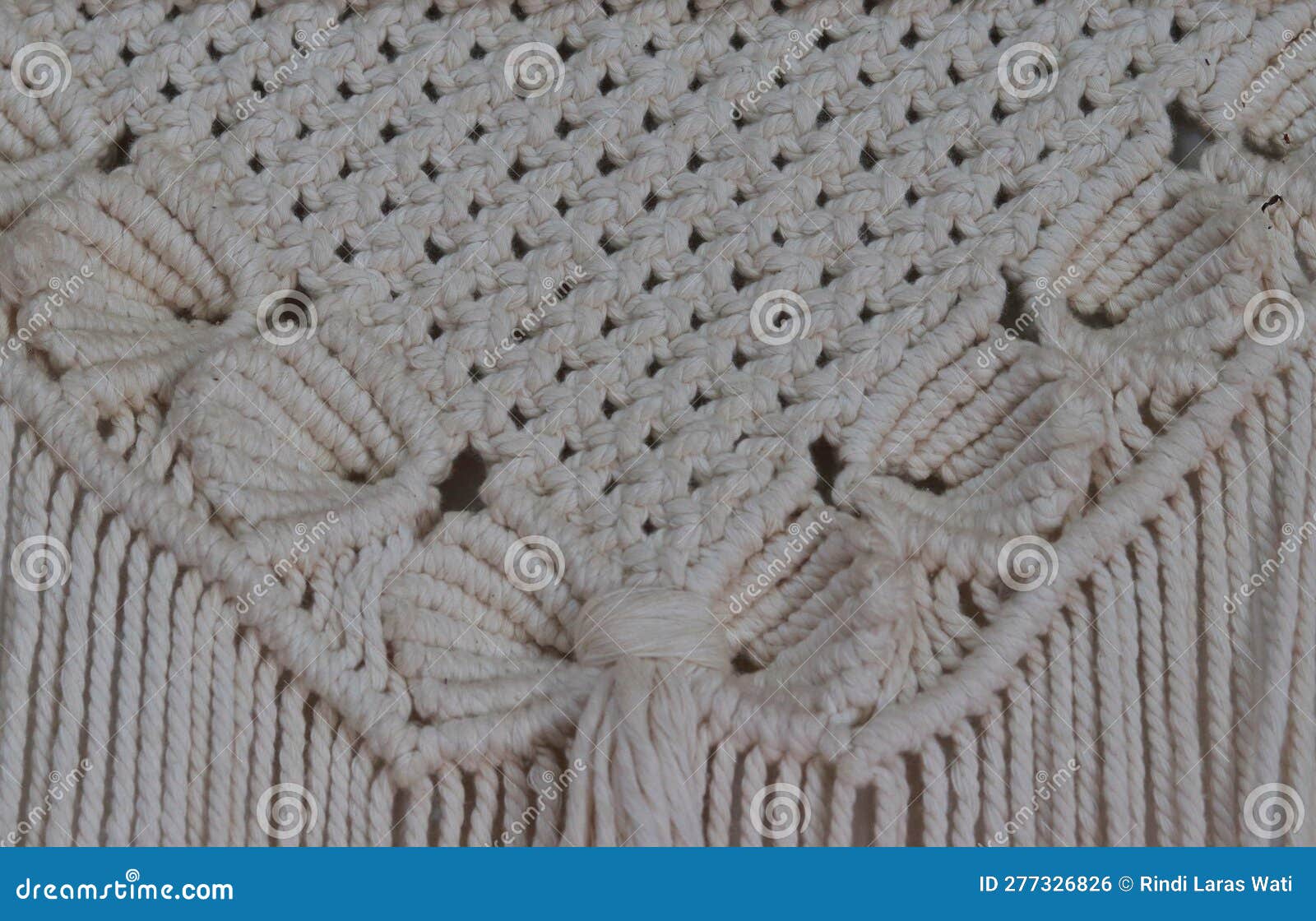 Macrame As a Wall Decoration, Macrame Displayed on the Wall Stock Photo ...