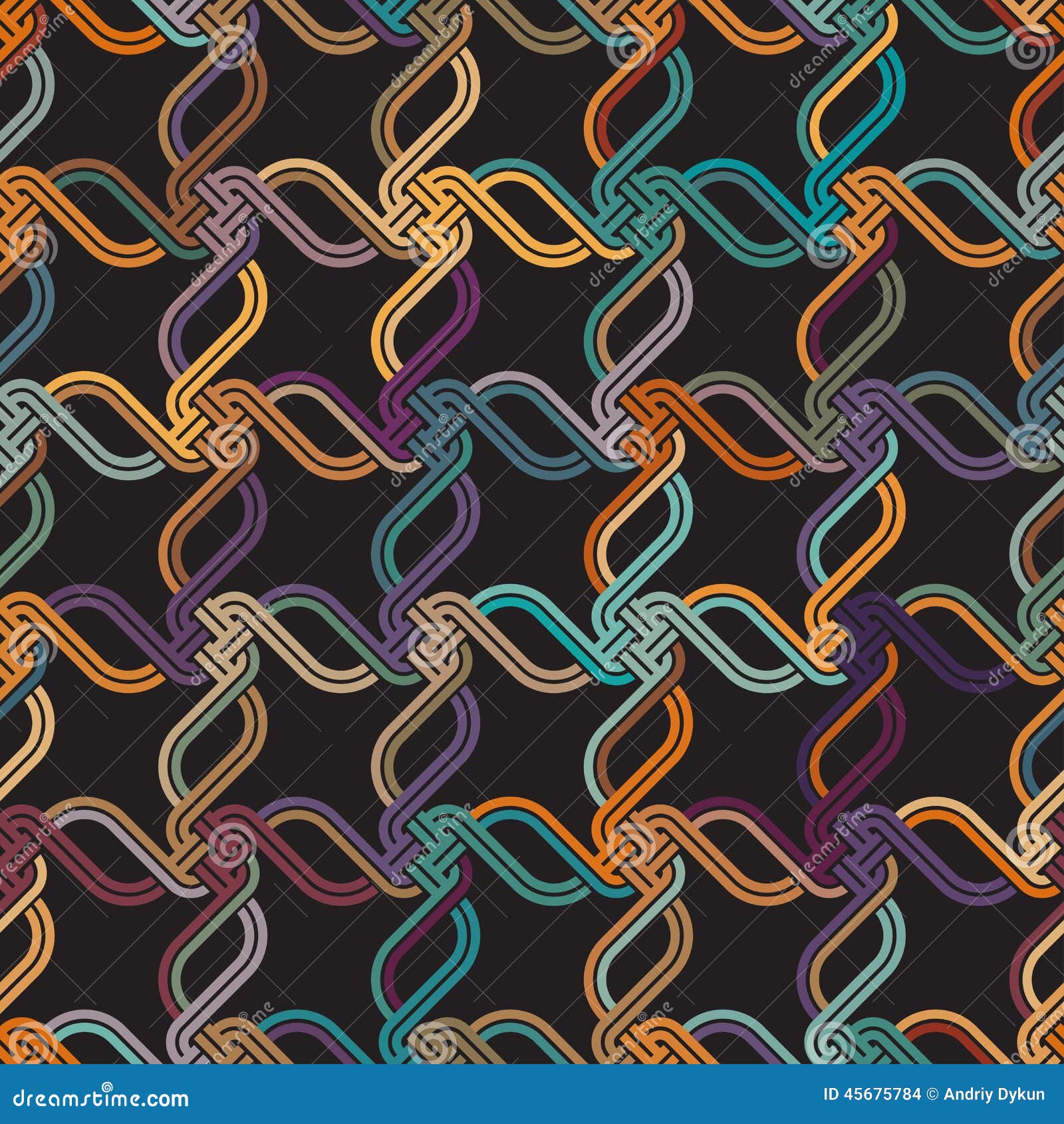 Macrame Color Seamless Pattern Stock Vector - Illustration of seamless ...