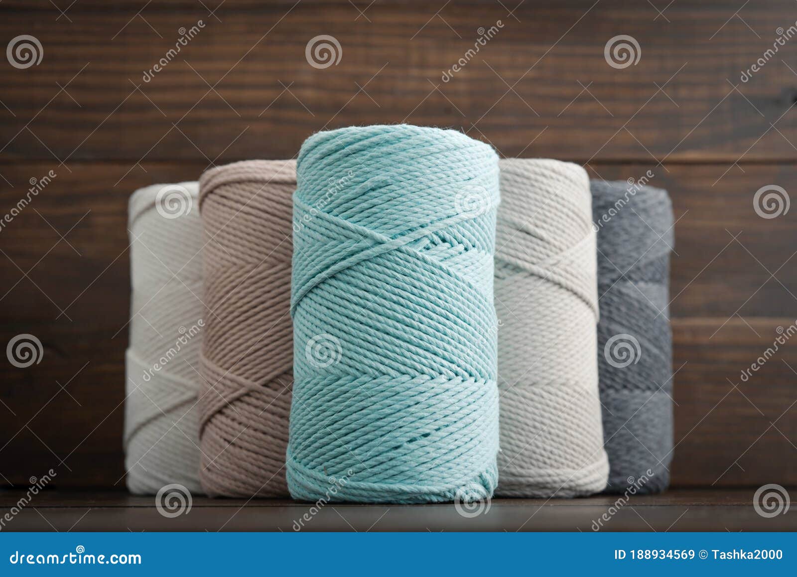 Macrame cotton cord spools stock image. Image of material - 188934569