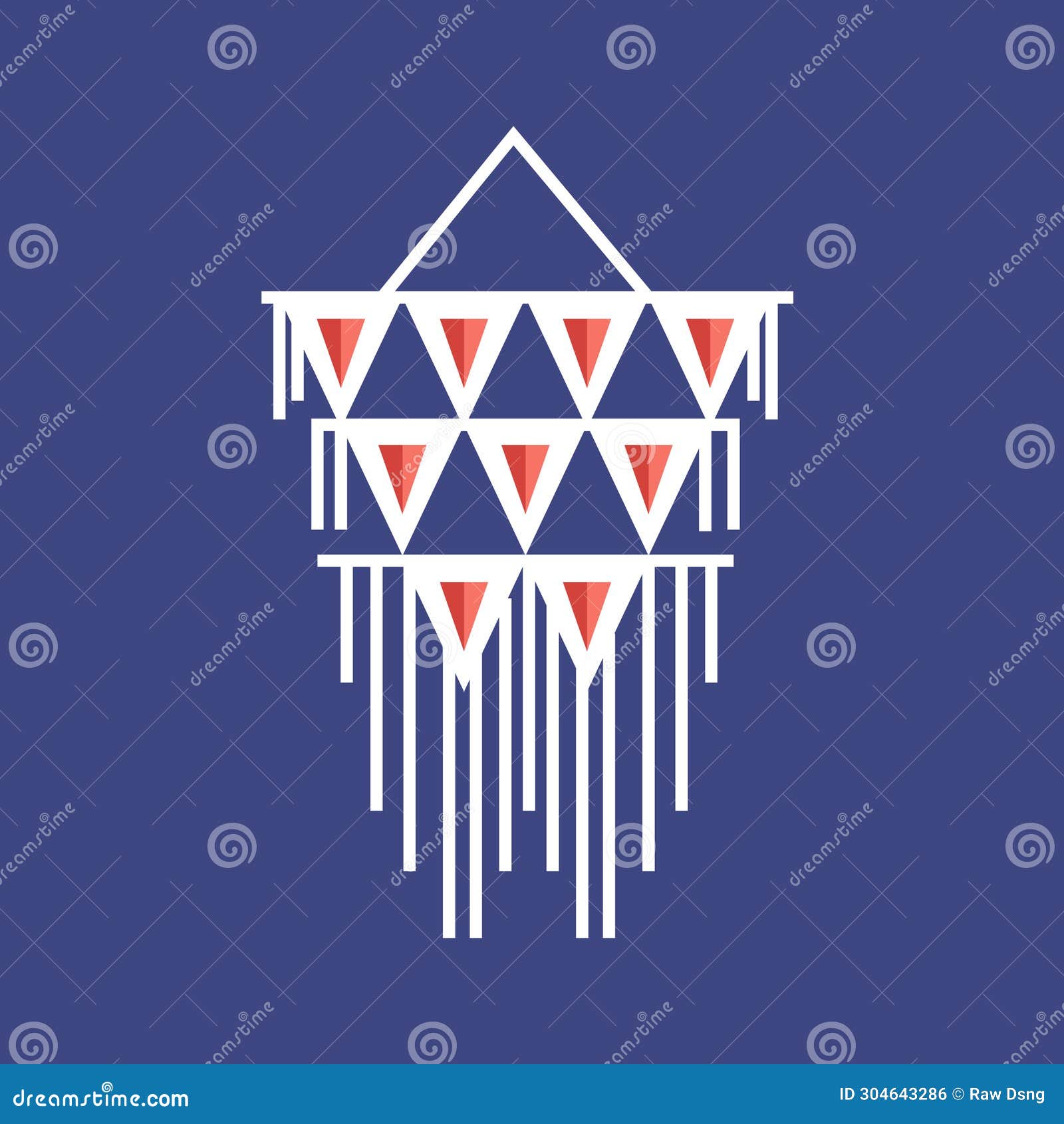 Macrame Icon, Elegant Handmade Object Decoration Knitted with White ...