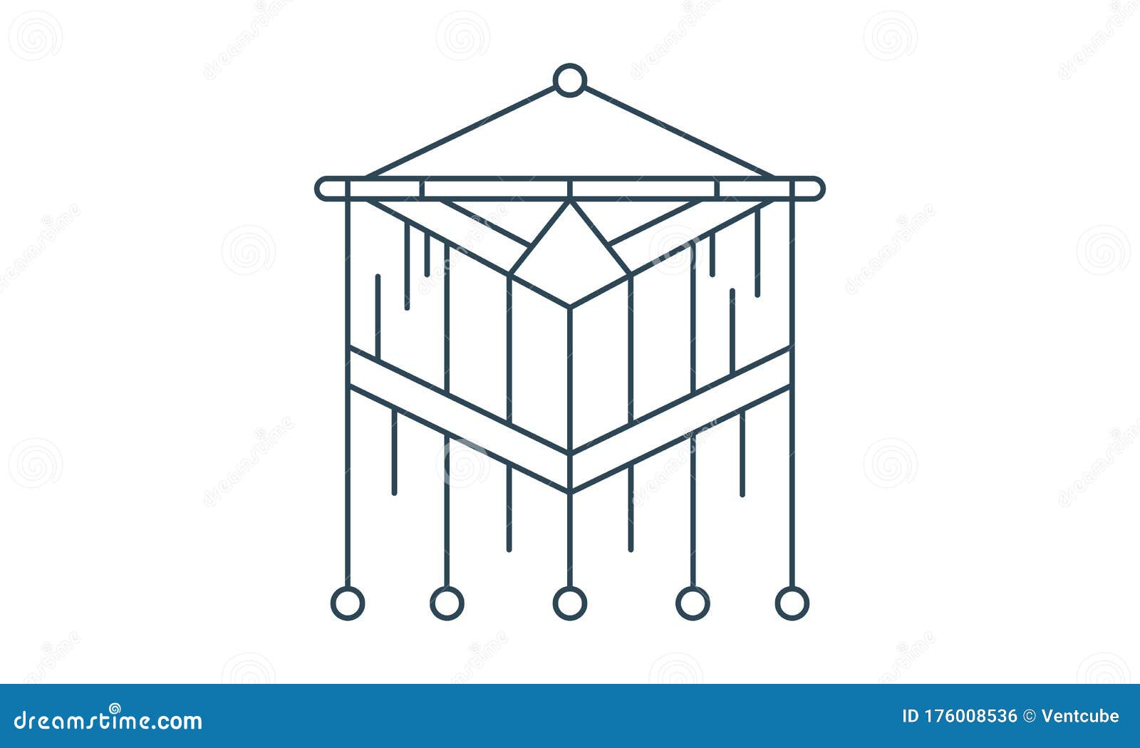 Macrame Icon Ornate Elegant Handmade Object Vector Image Stock ...