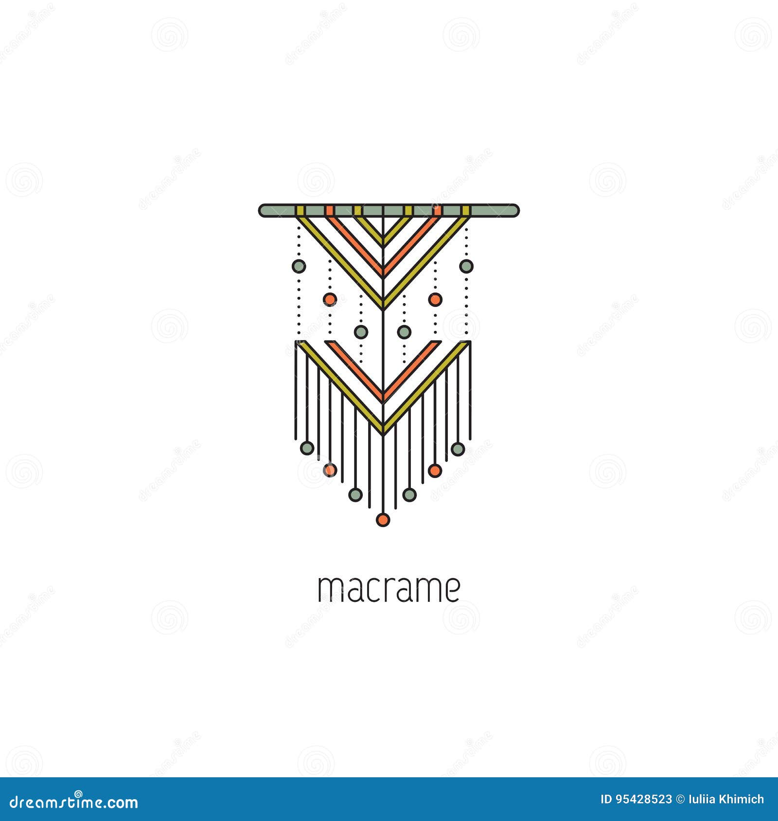 Macrame Line Icon. Signs And Symbols Can Be Used For Web, Logo, Mobile ...