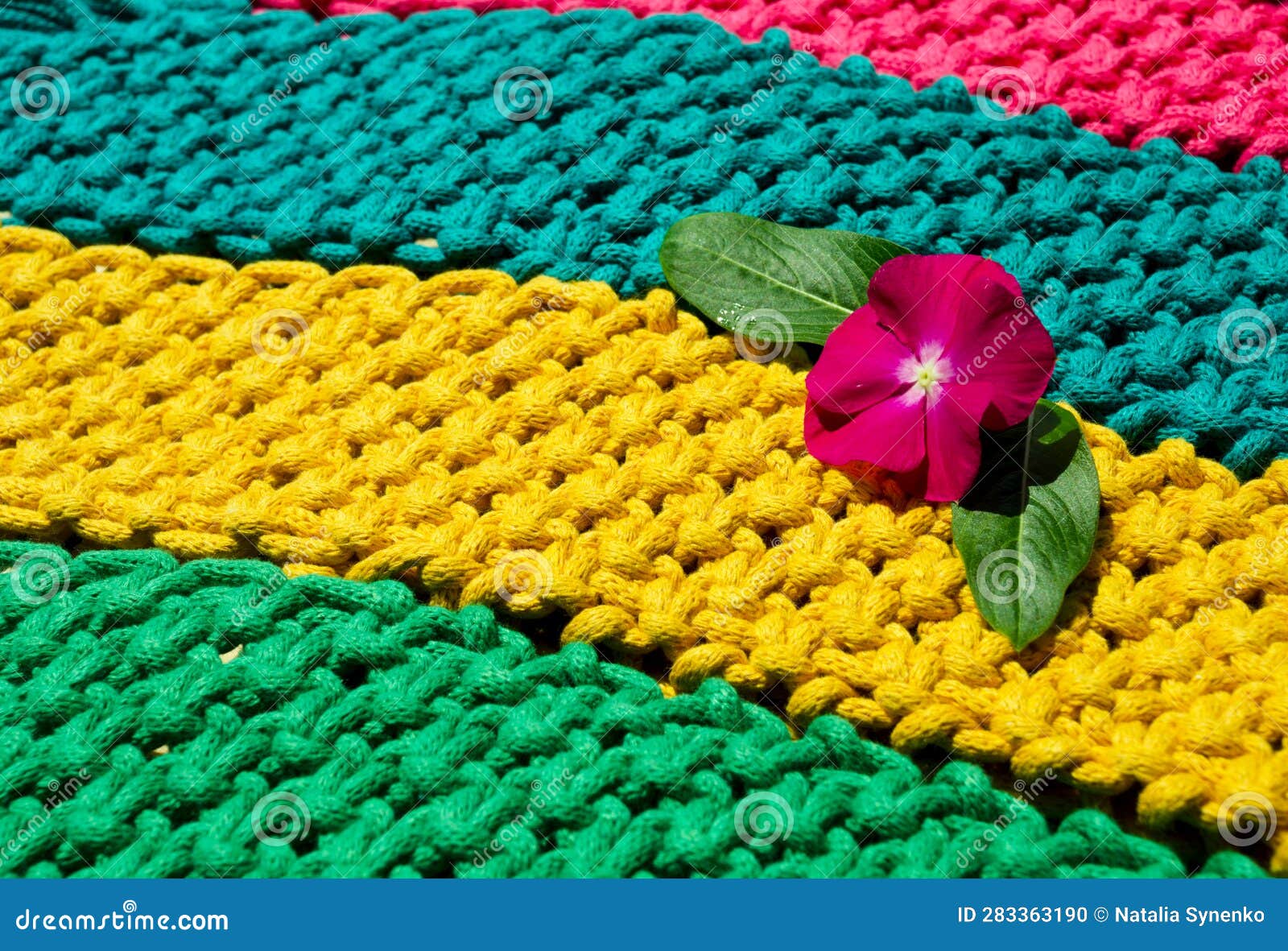 Macrame Weaving Technique, Multi-colored Needlework Patterns Stock ...