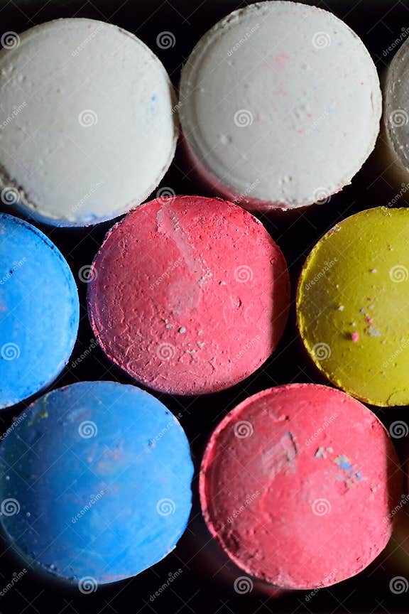 Macro Background Colorful Writing Chalks Stock Photo - Image of drawing ...