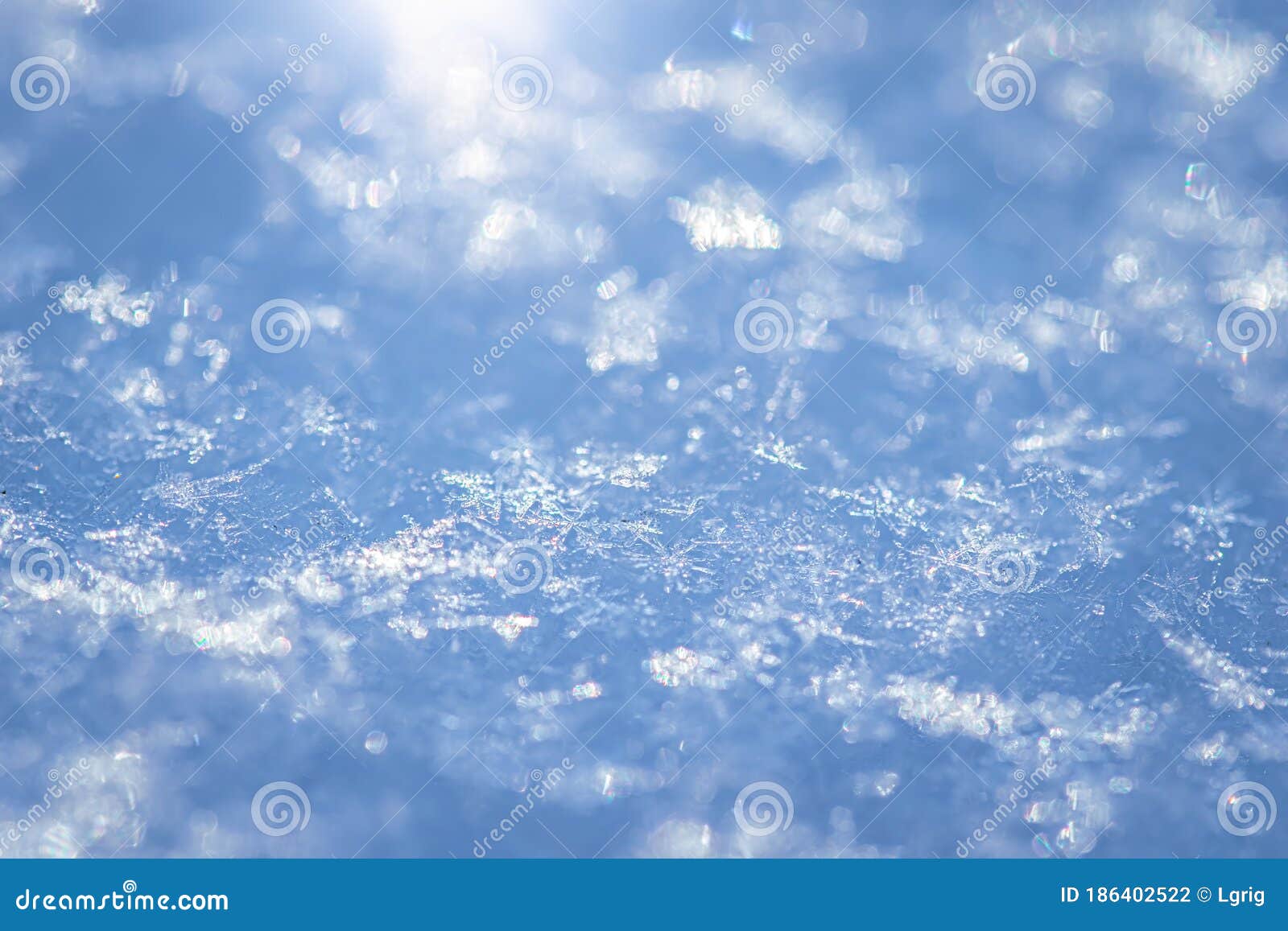Macro Background of Fresh Snowflake Texture Stock Photo - Image of blue ...