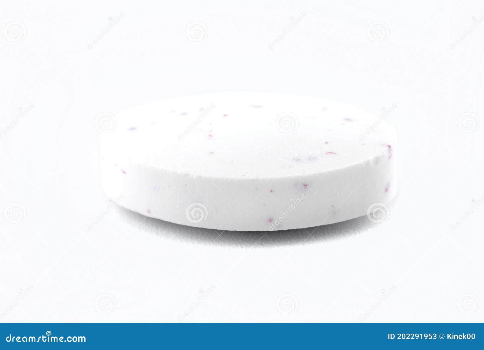 A Macro Background Made of a Single White Candy with Red Spots. Stock ...