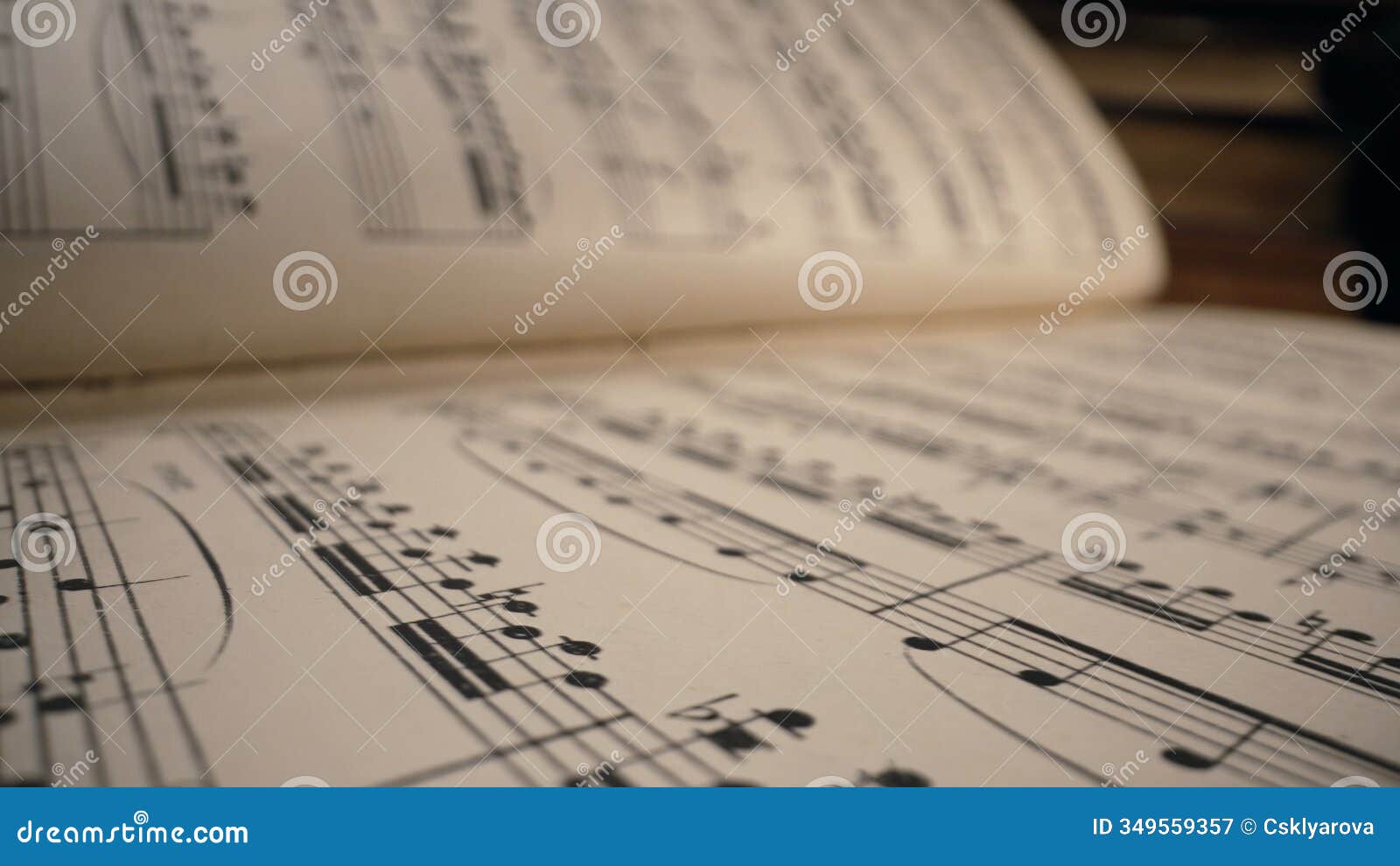 Macro Background of Saved Medieval Book with Ancient Musical Notes ...