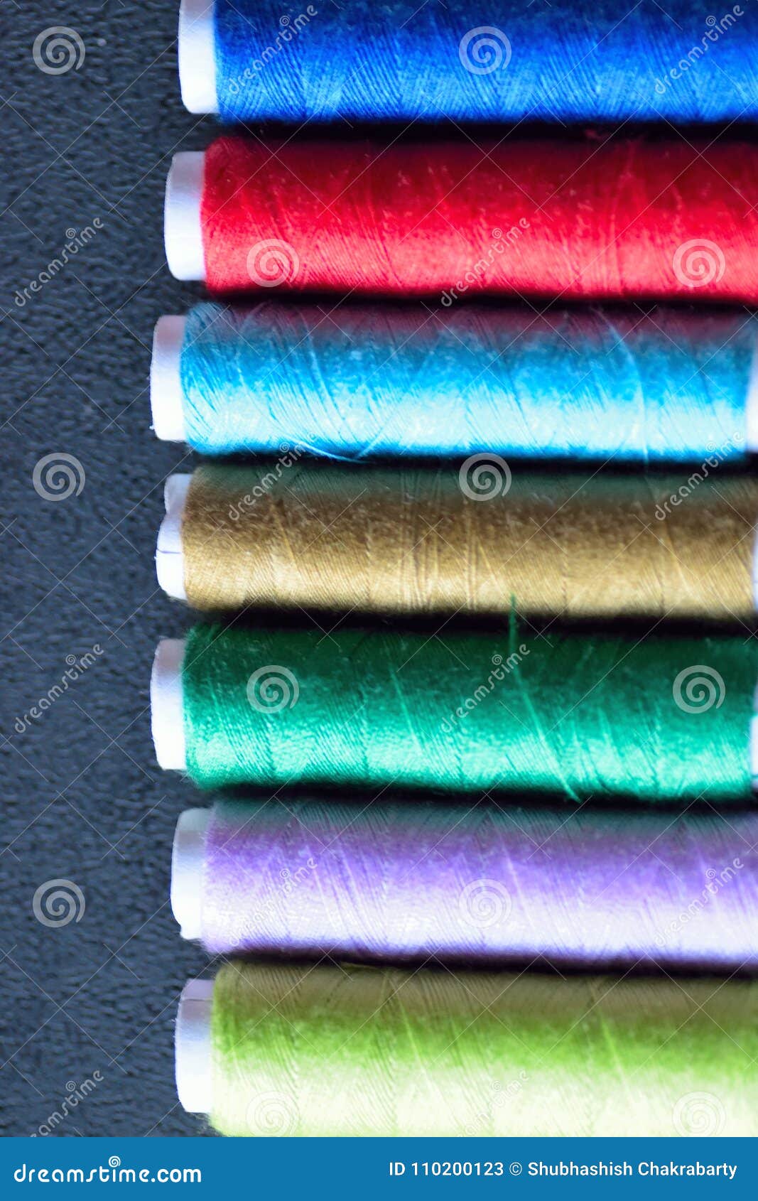 Macro Background Texture of Colorful Sewing Threads Stock Image - Image ...