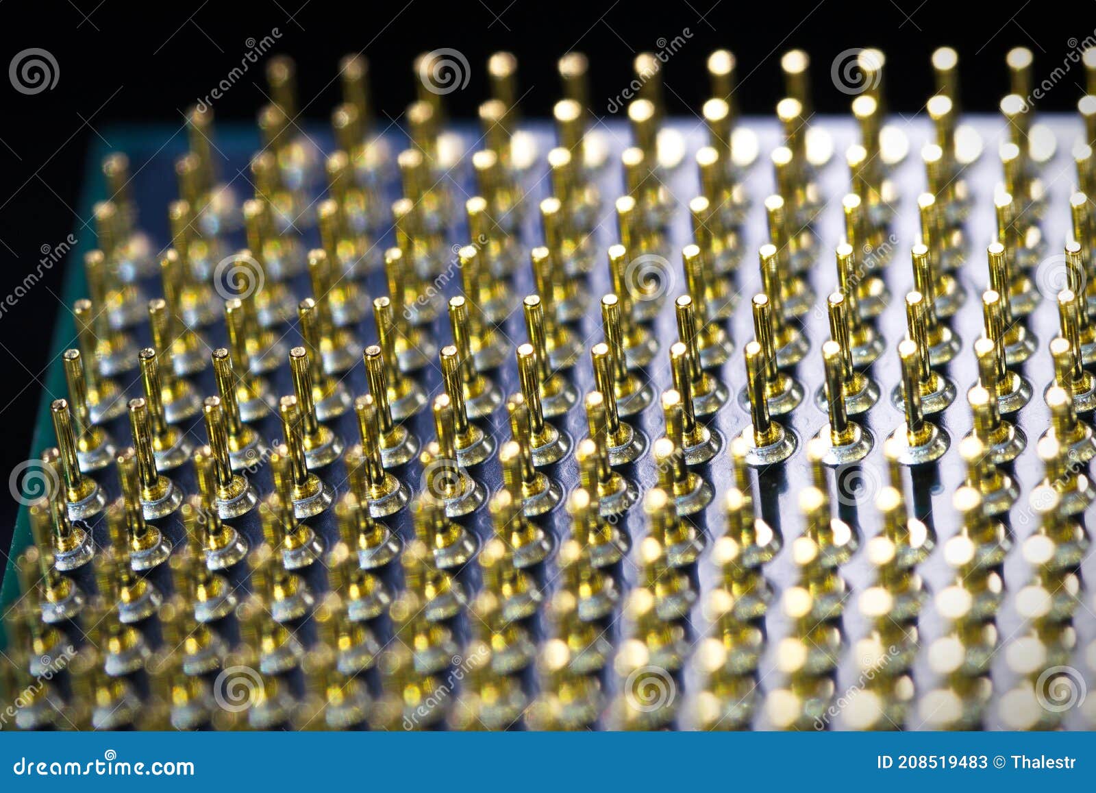 Macro of Backside of Computer CPU Chip Stock Image - Image of artistic ...