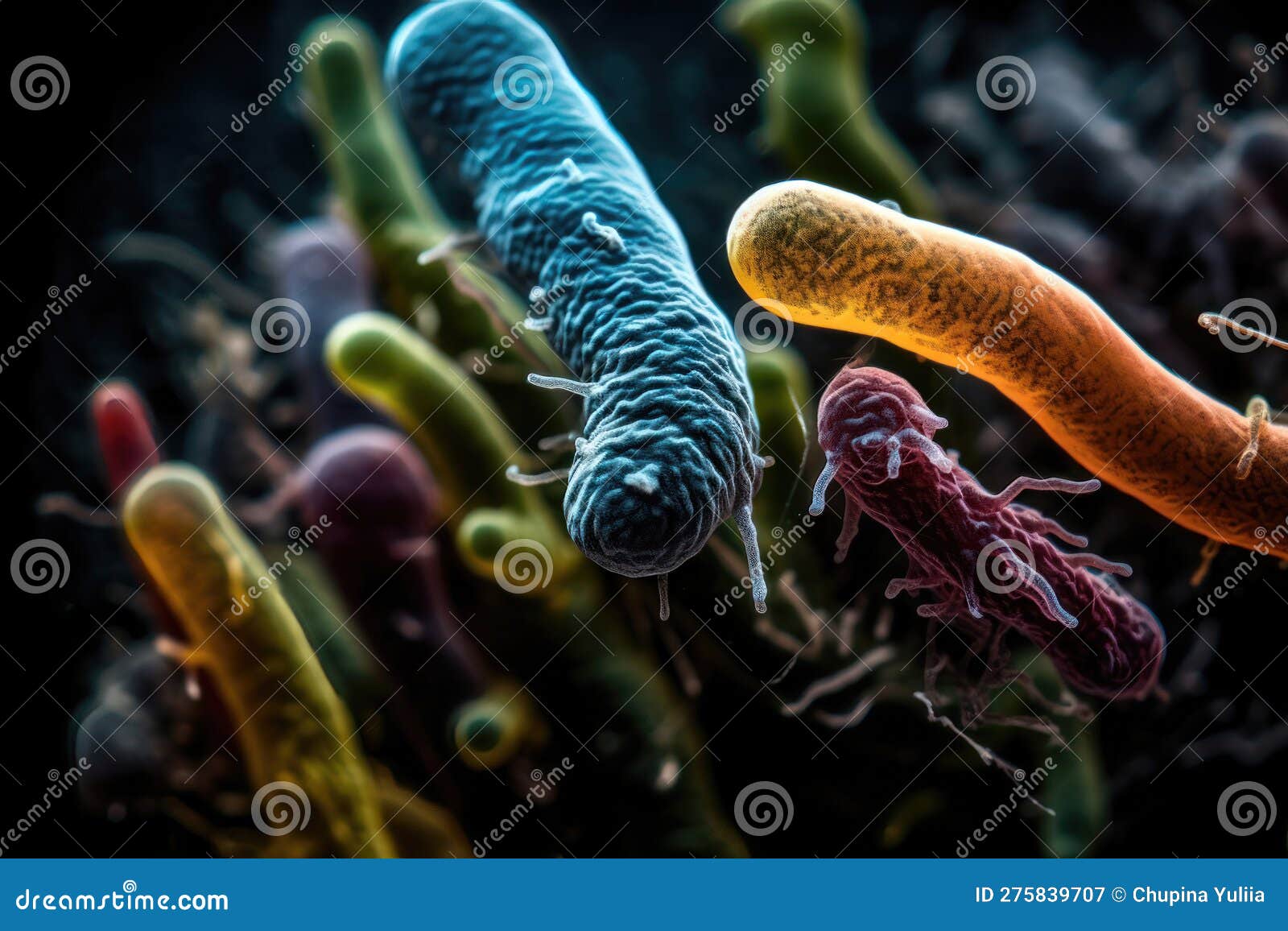 Macro Bacteria. AI Generated Stock Illustration - Illustration of ...