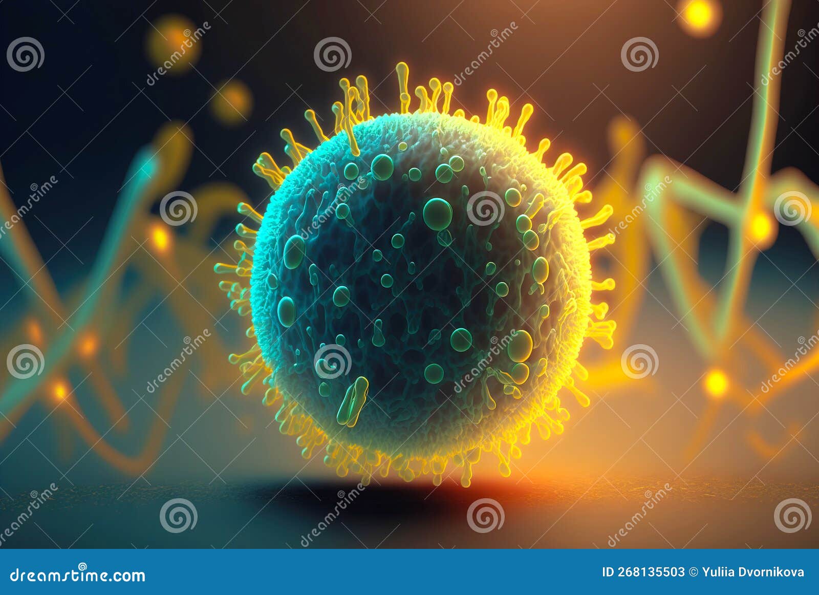 Macro of Bacteria. Microbiology Pathogen Cell Stock Illustration ...