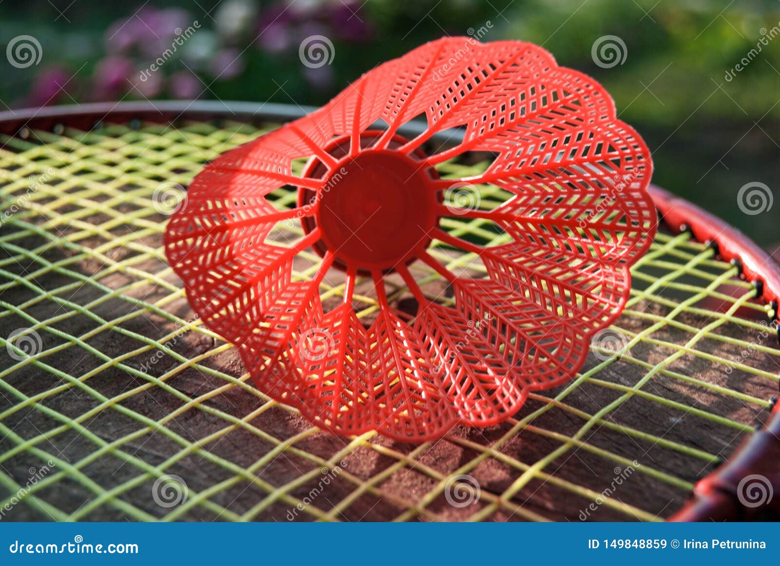Badminton red shuttlecock stock image. Image of black - 149848859