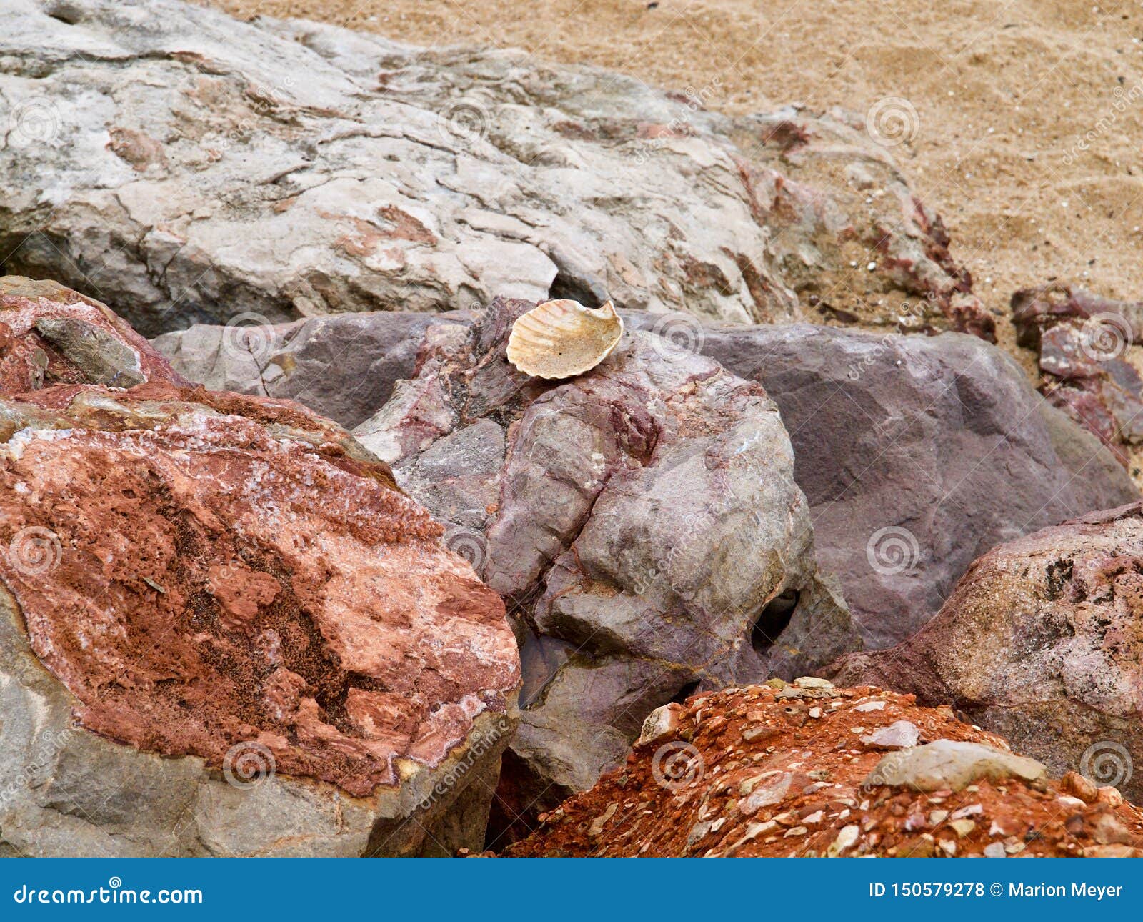 Orange and Red Rocks for Background Stock Photo - Image of alone ...
