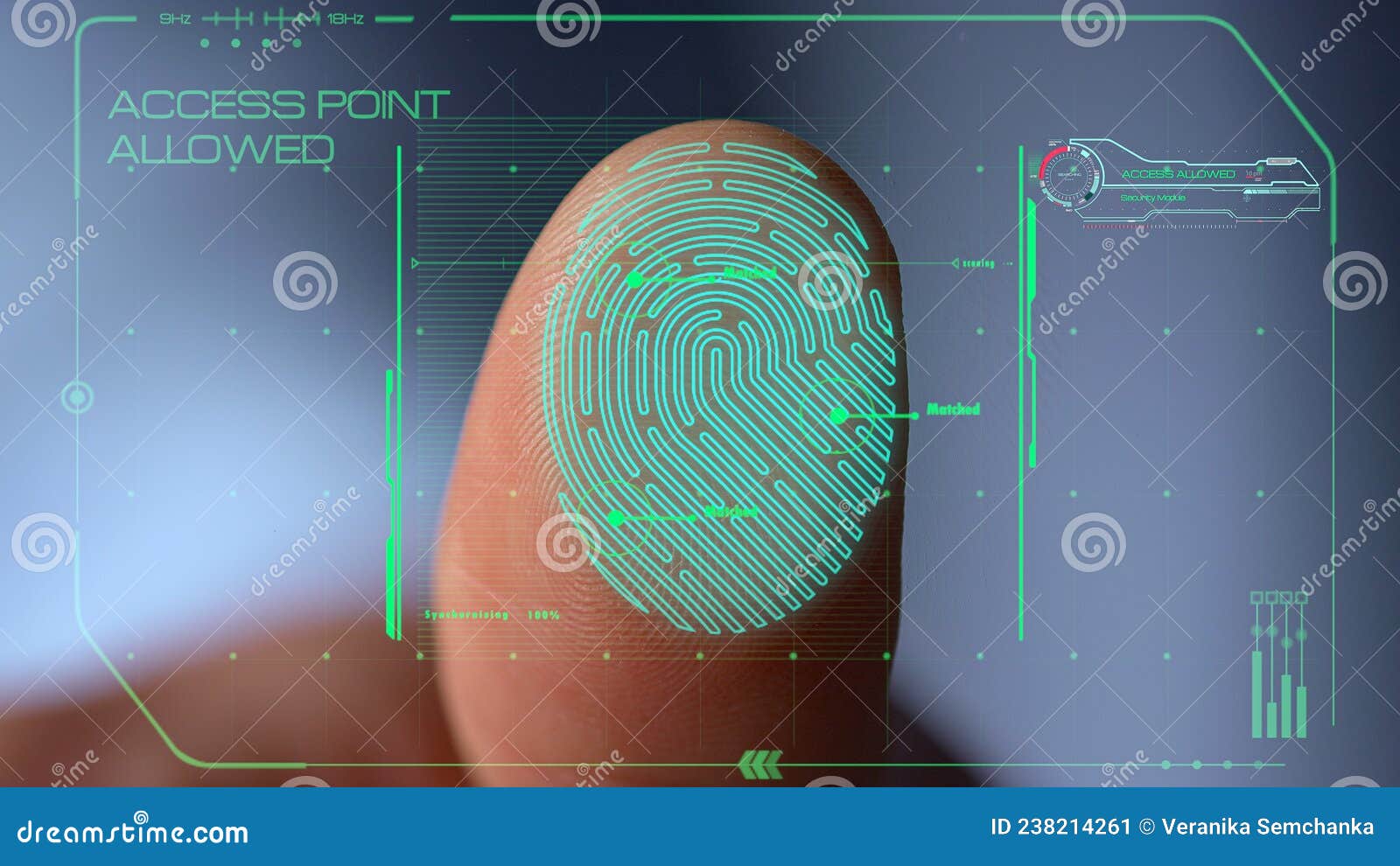 Biometrical Scanner Processing Finger Print Identifying User Access ...