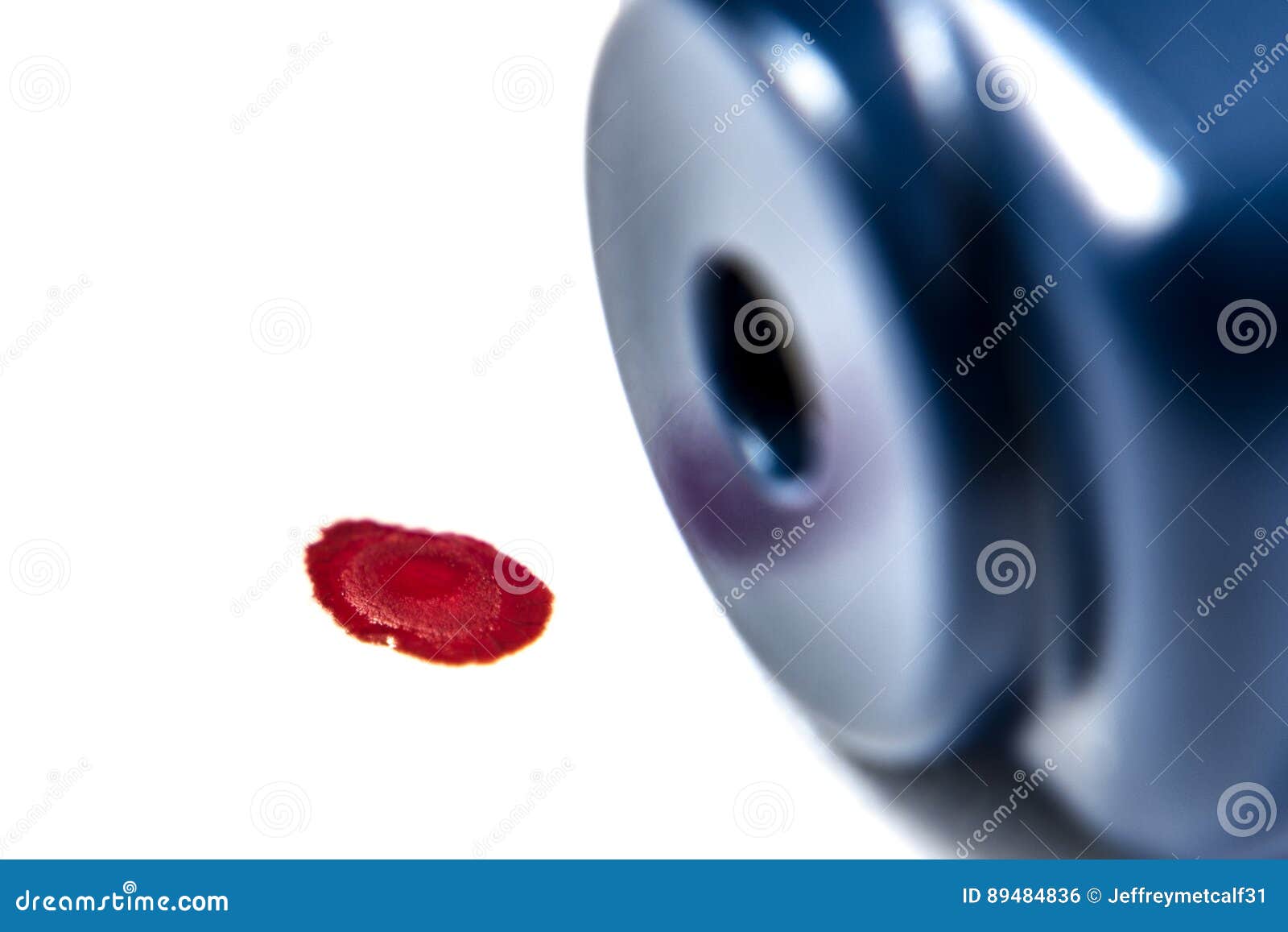 Macro of Blood Drop with Finger Picker Stock Photo - Image of check ...