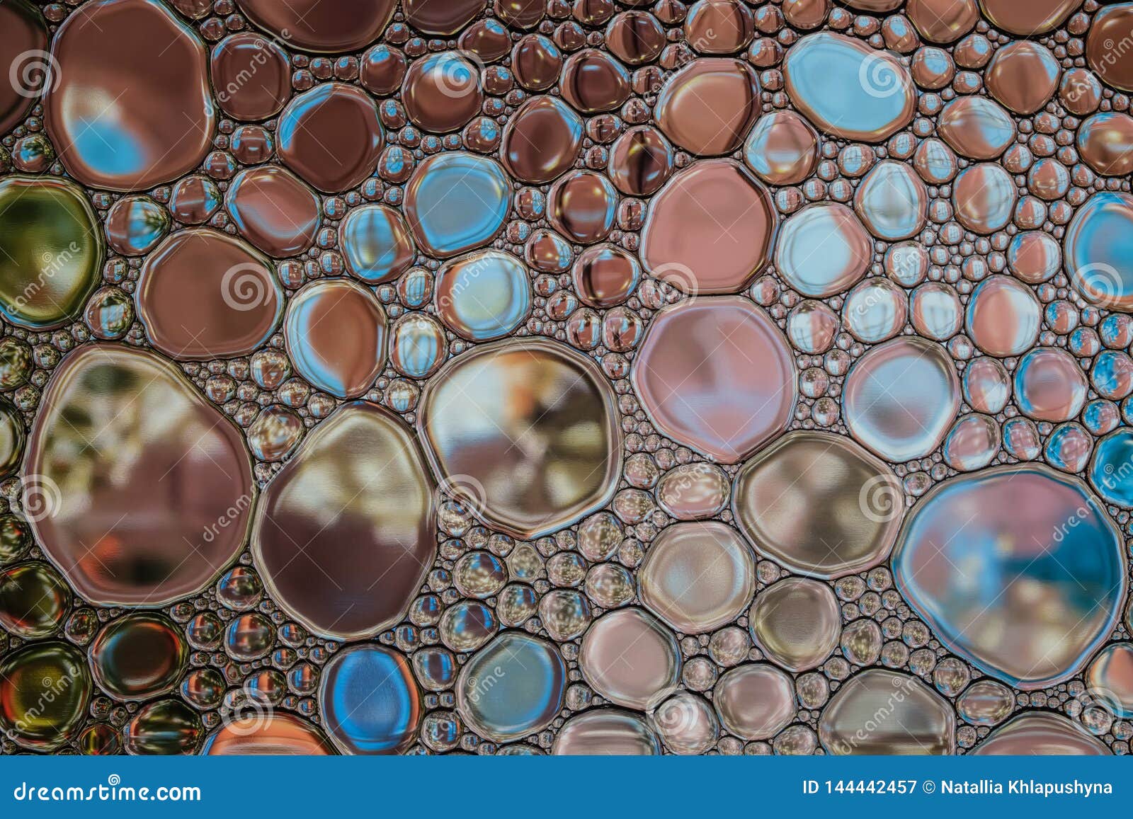 Macro Bubbles Abstract Background. Glass Surface with Rain Drops Stock ...