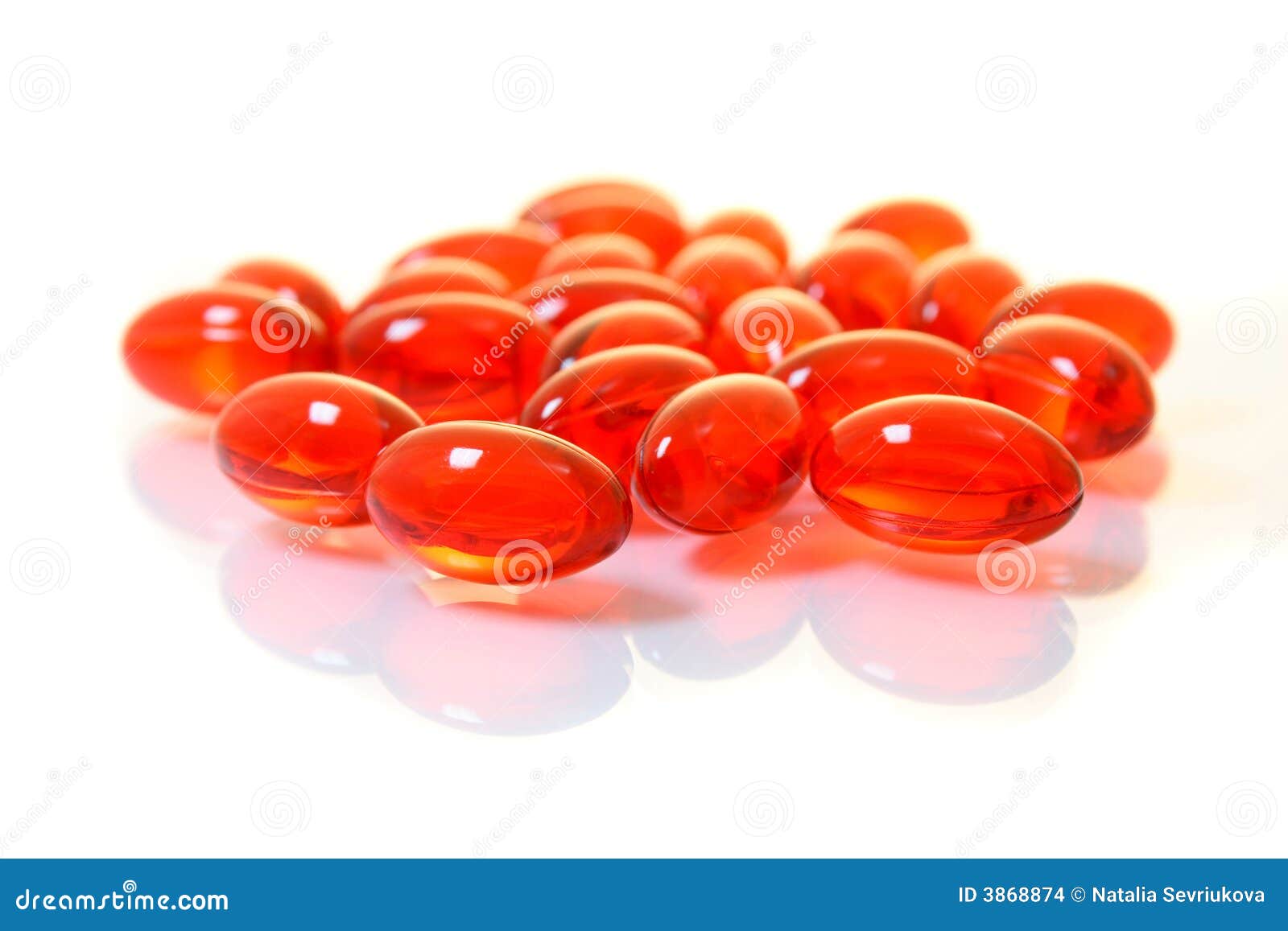 Macro of a Bunch of Red Gel Pills Stock Photo - Image of tablet ...